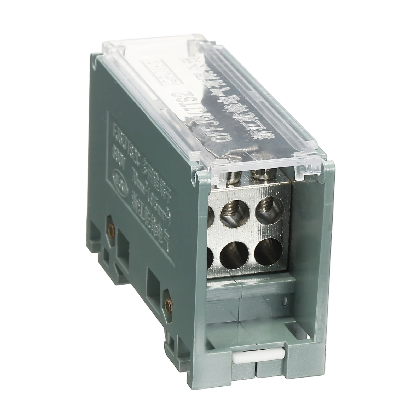 Uxcell 1 in 6 Out Rail Terminal Blocks, 690V 200A Connectors Power ...