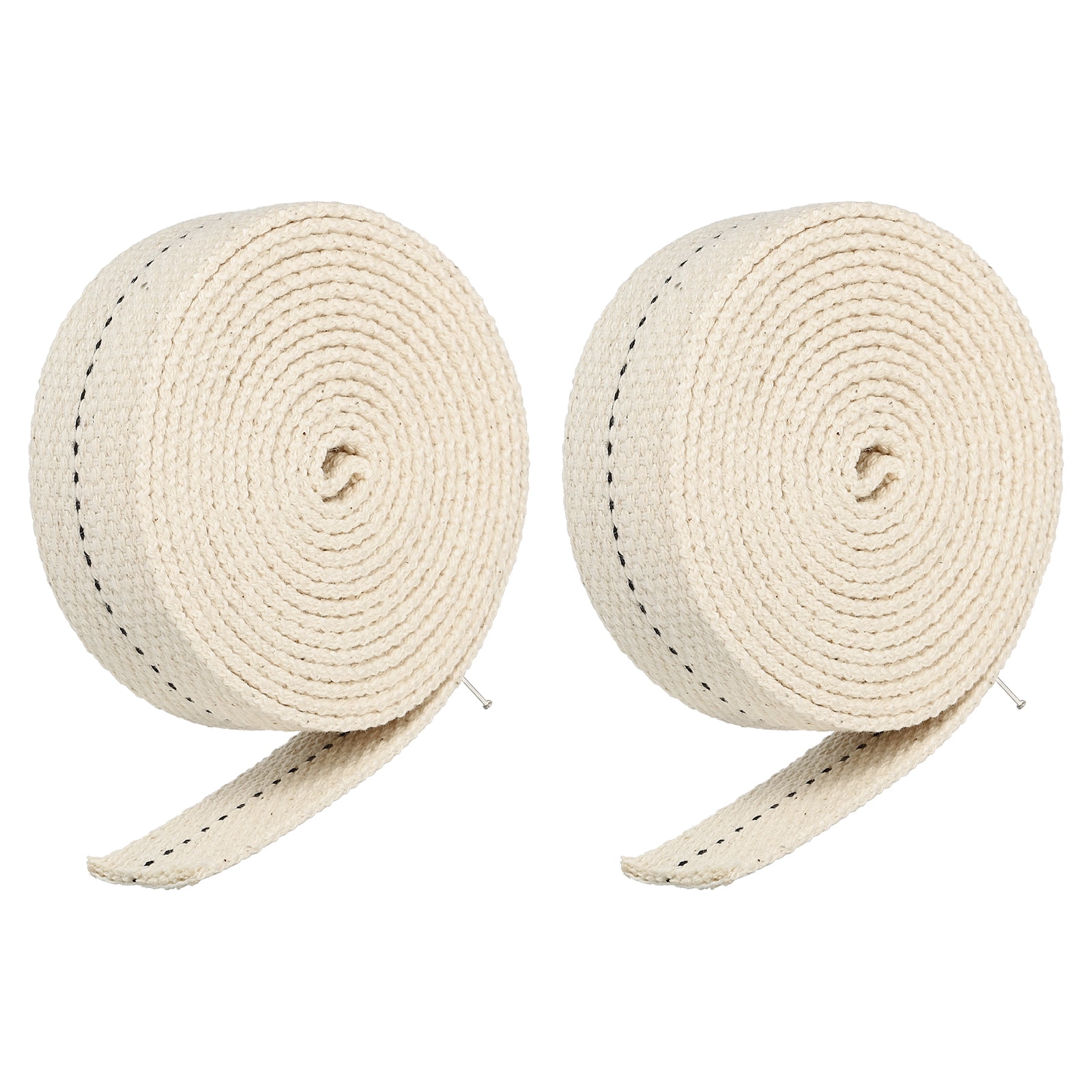 Uxcell 1 inch Flat Wide 2 Meter/6.5Ft Long Cotton Oil Lamp Wick with ...