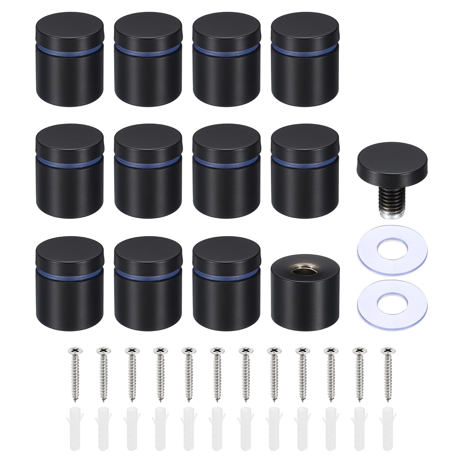 Uxcell 1 x 1 Inch Sign Standoff Screws, 12 Set Stainless Steel Wall ...
