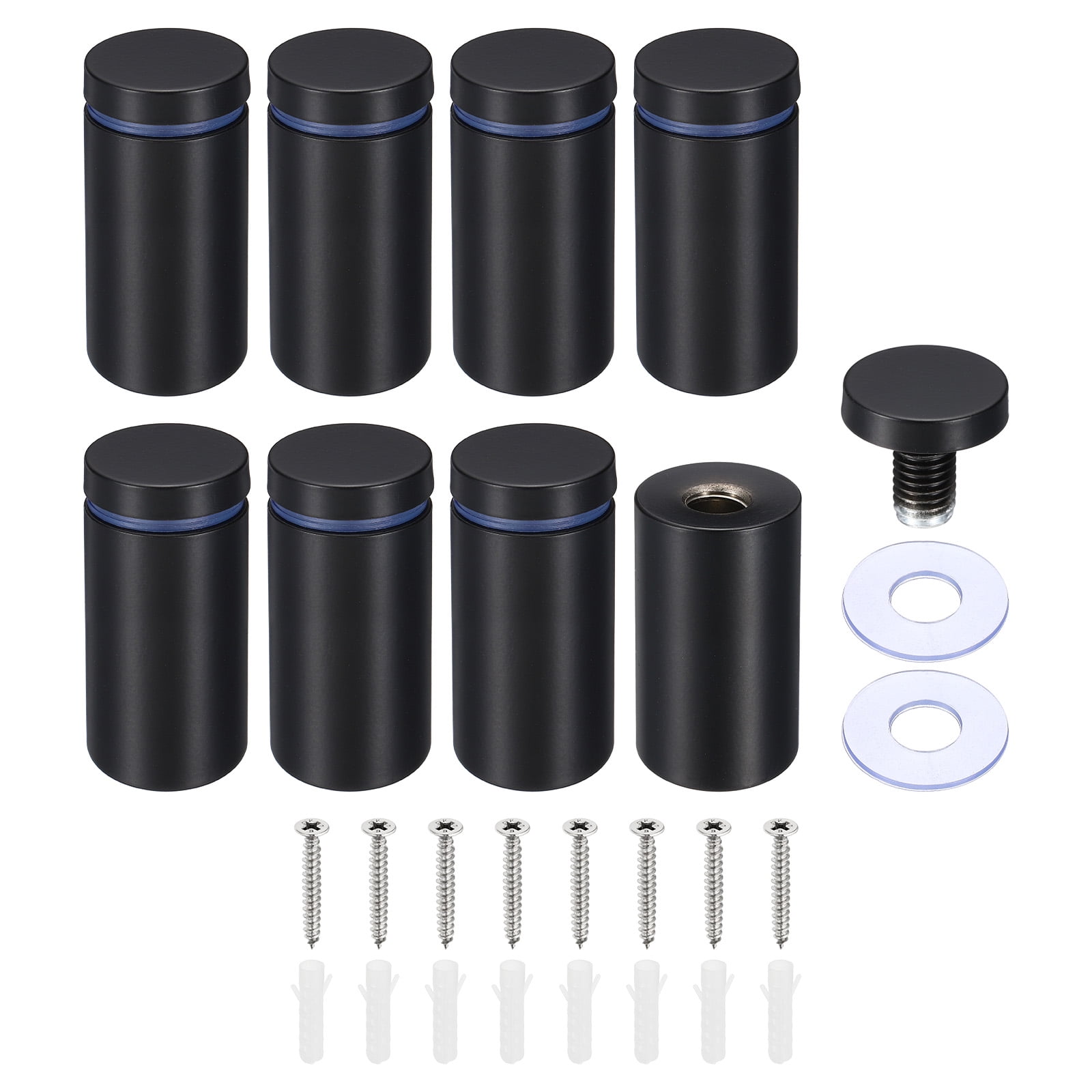 Uxcell 1 x 2 Inch Sign Standoff Screws, 8 Set Stainless Steel Wall ...