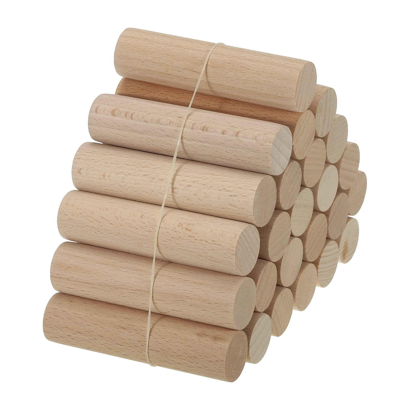 Uxcell 1 x 4 Inch Dowel Rods Wood Sticks Unfinished Wooden Dowel Rods ...