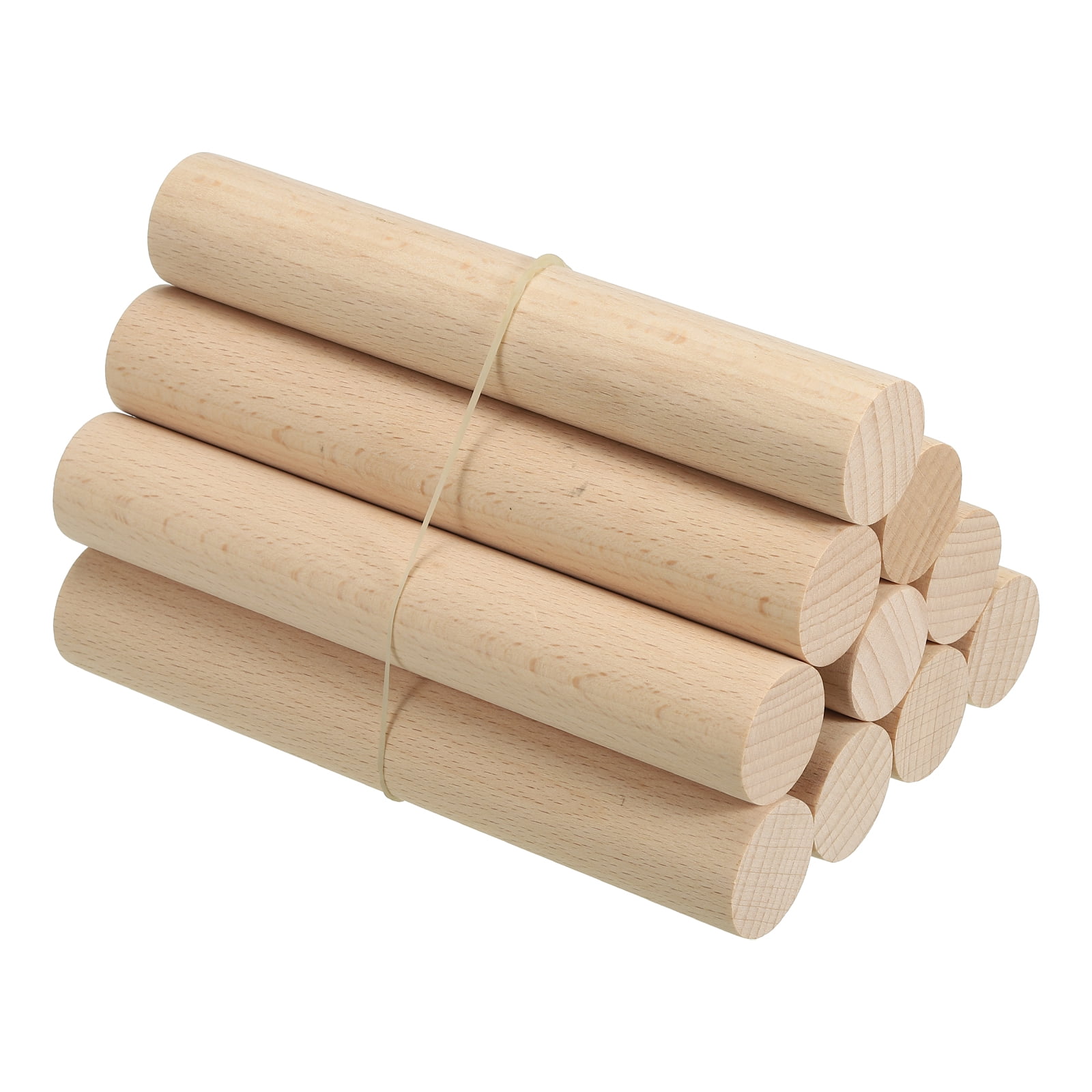 Uxcell 1 x 6 Inch Dowel Rods Wood Sticks Unfinished Wooden Dowel Rods ...