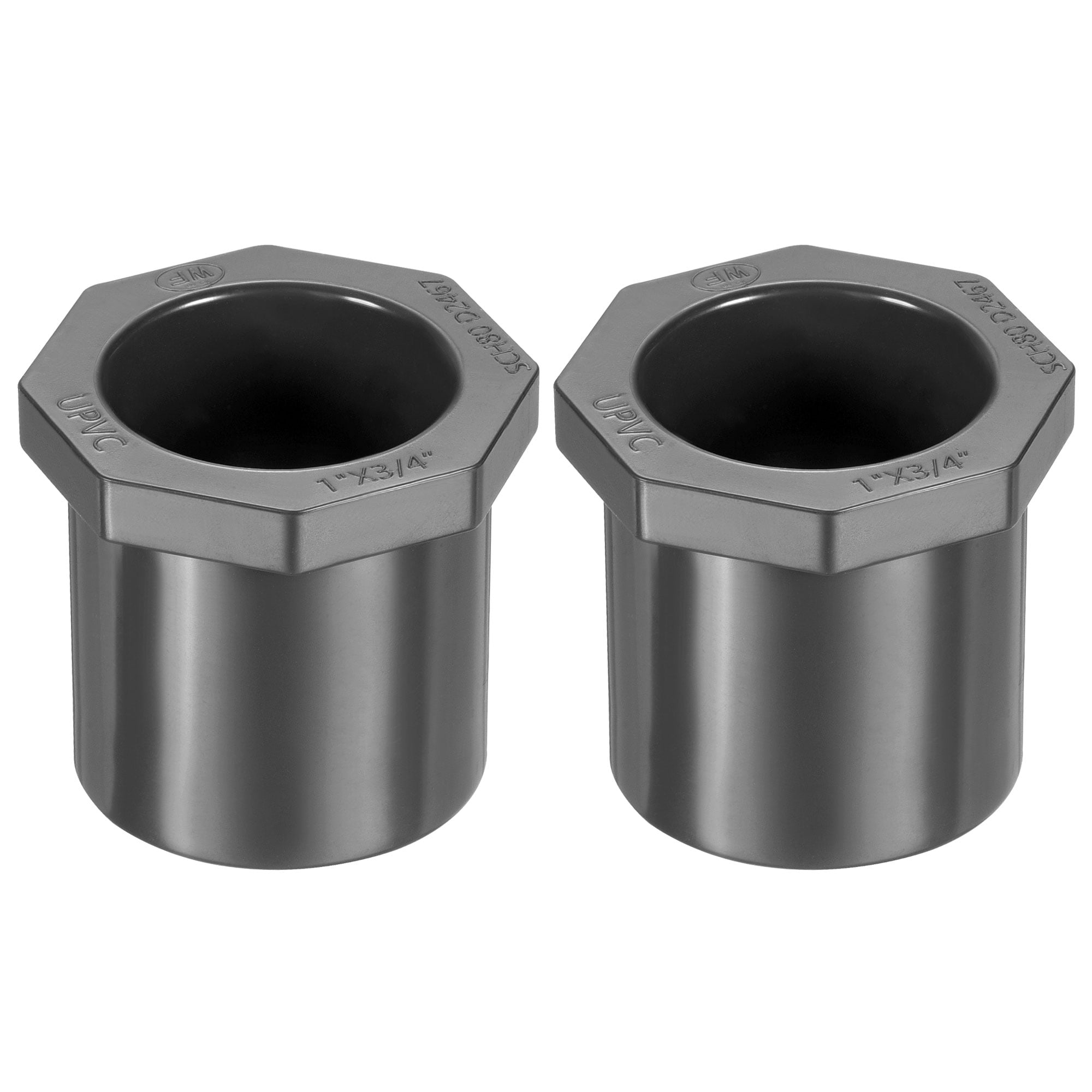 Uxcell 1"x3/4" UPVC Pipe Fitting Straight Socket Joint Coupling Adapter ...