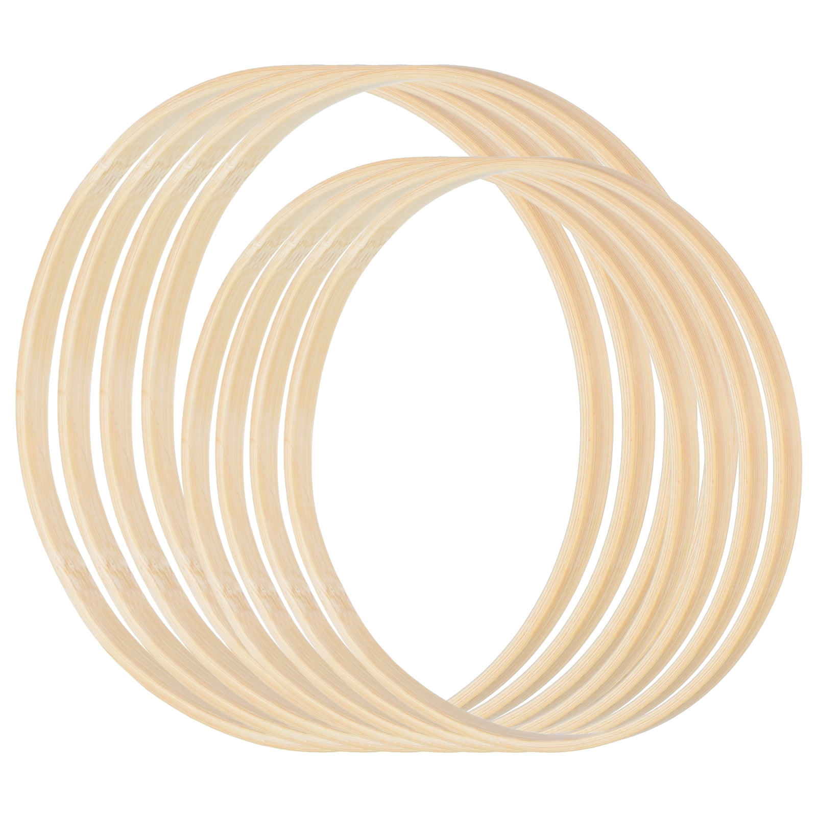 Uxcell 10"/12" Bamboo Macrame Floral Hoop Craft Rings for DIY Decor ...