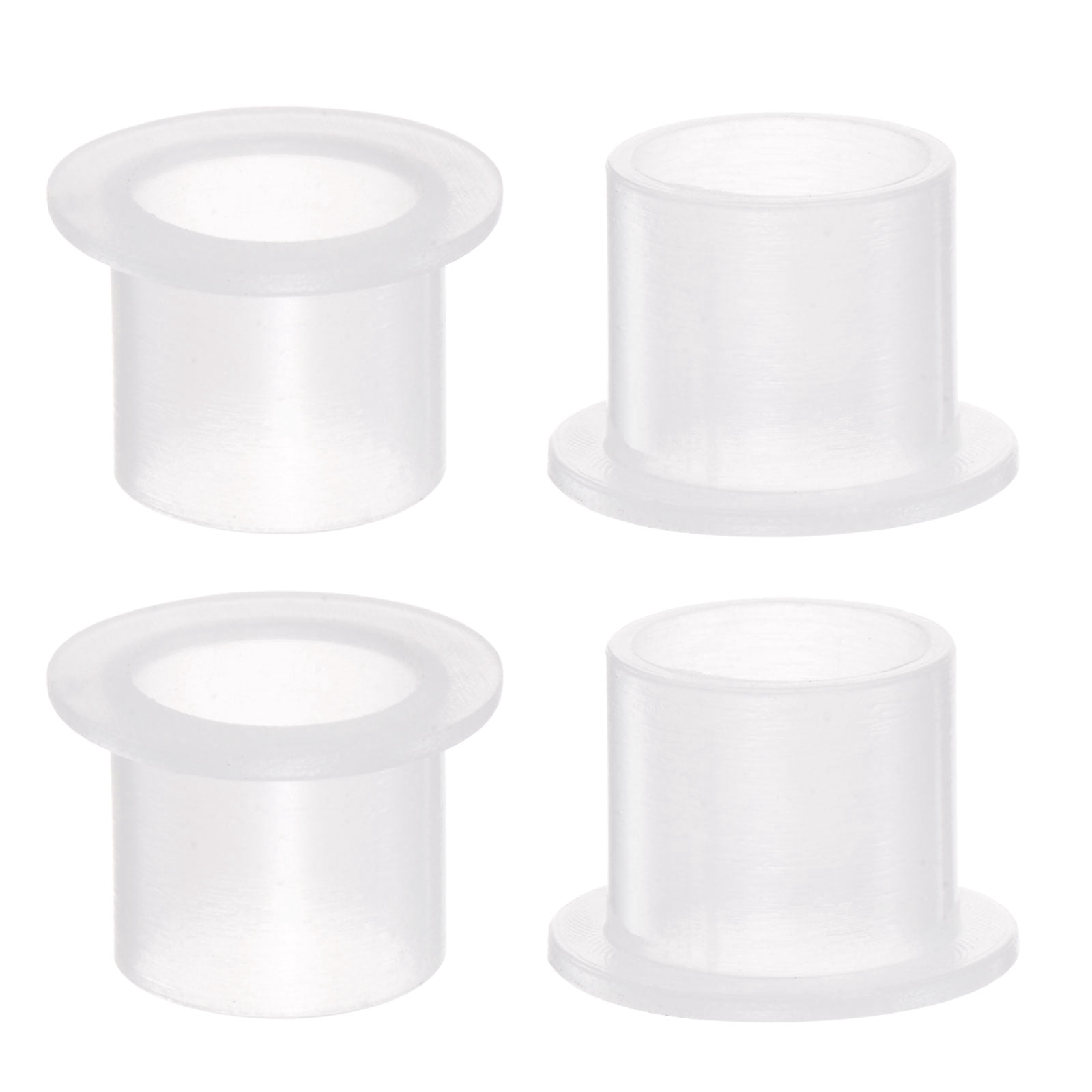 Uxcell 10.1mmx12mmx11mm Flanged Sleeve Bearings Nylon Bushings, White 4 ...