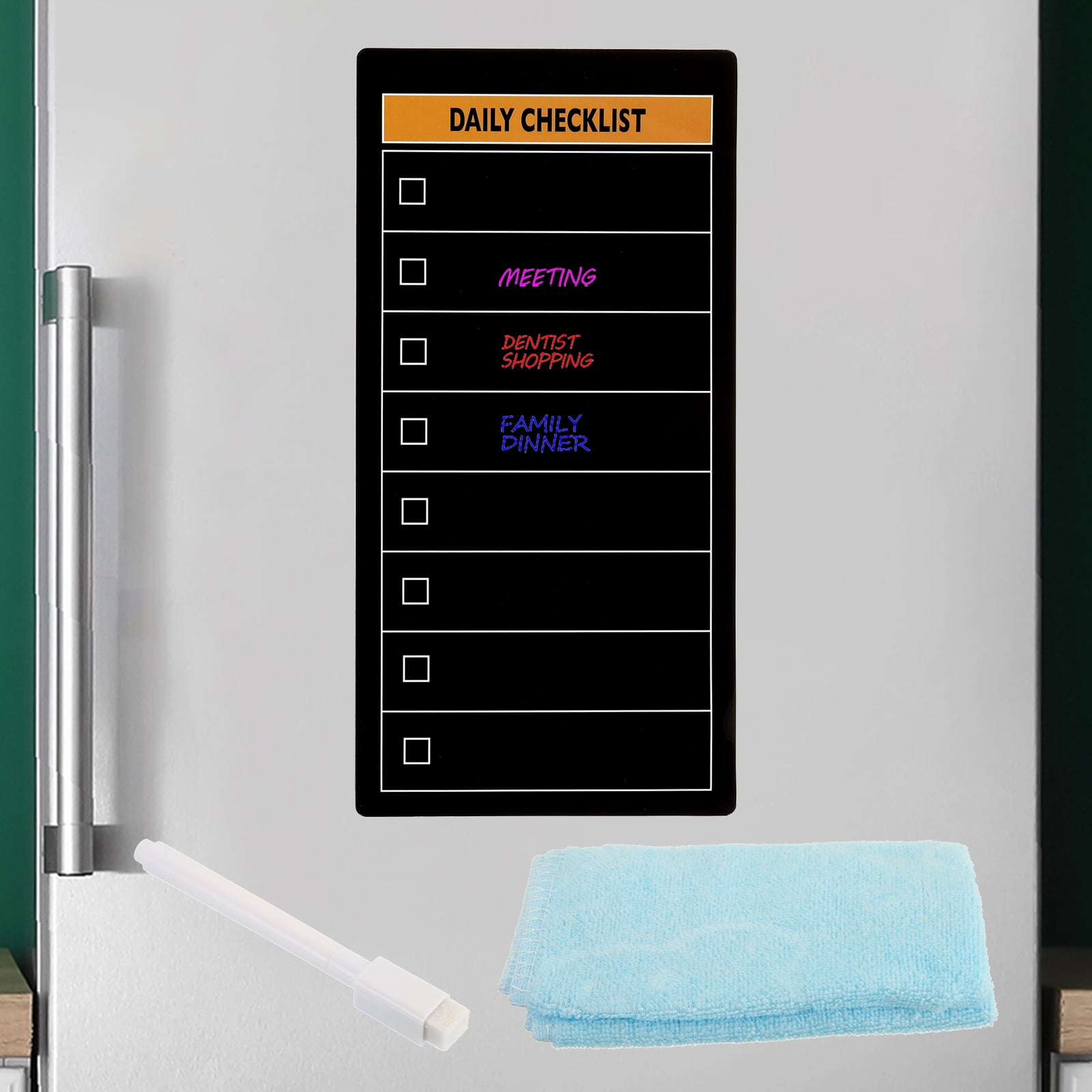 Uxcell 10.2" x 5.1" Magnetic Chore Chart, Dry Erase Whiteboard ...