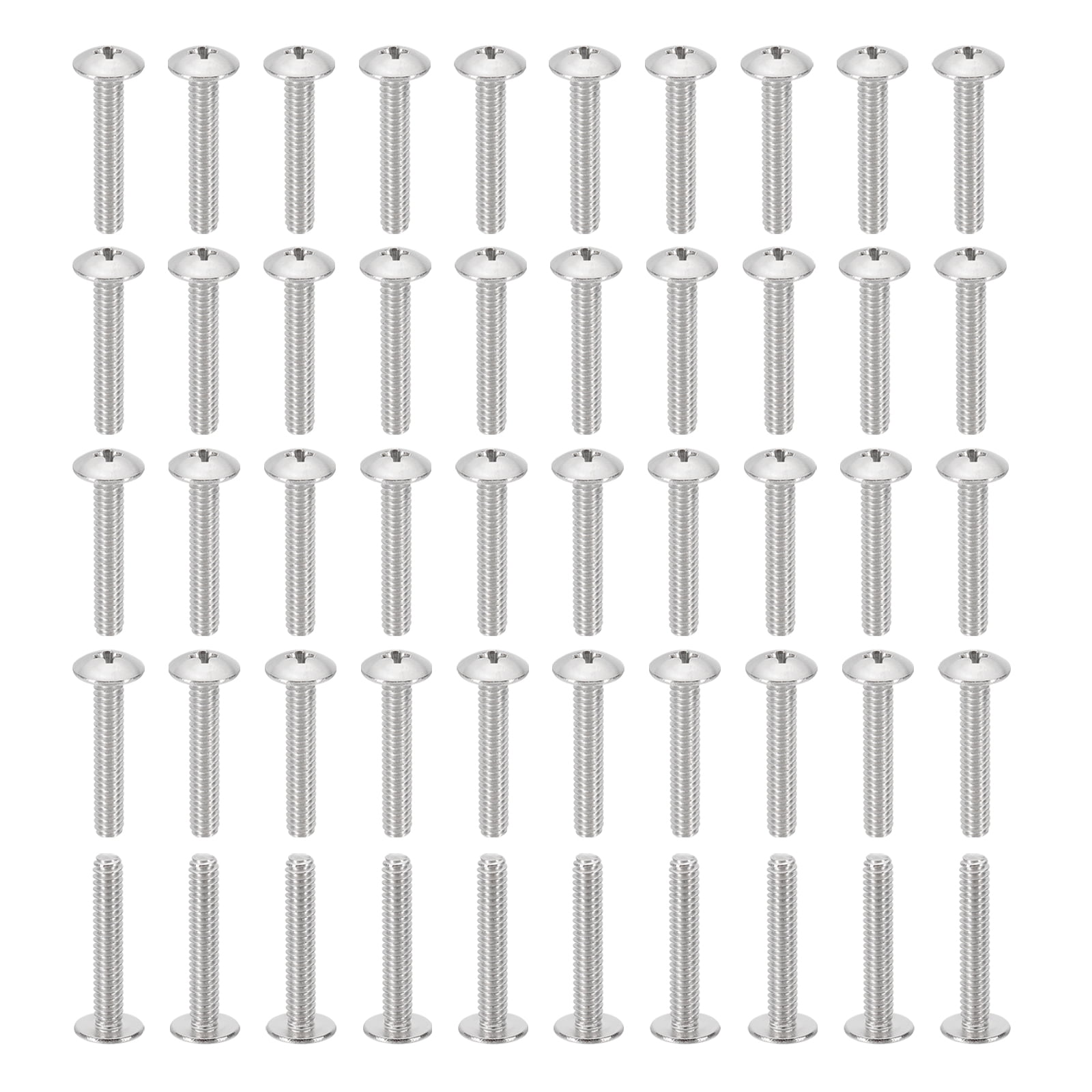 Uxcell 10#-24*1-1/8" Phillips Truss Head Bolts Screws, 50Pcs for ...