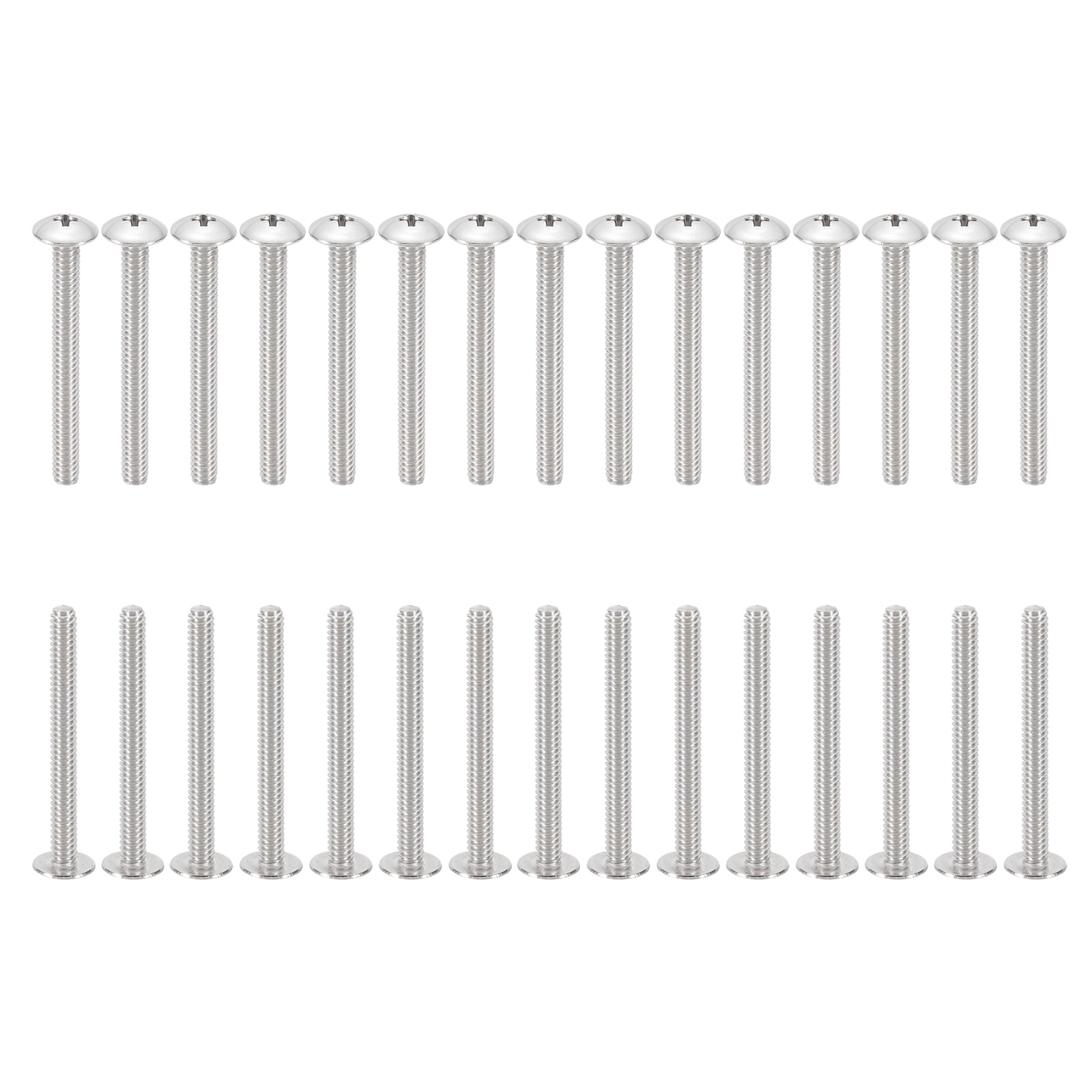 Uxcell 10#-24*1-7/8" Phillips Truss Head Bolts Screws, 50Pcs for ...