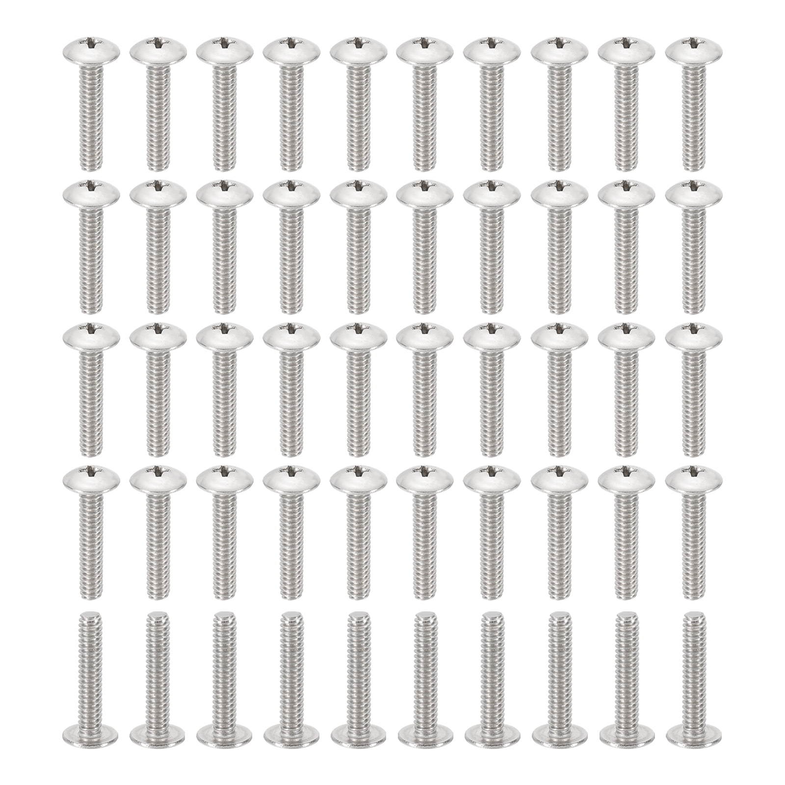 Uxcell 10#-24*1" Phillips Truss Head Bolts Screws, 50Pcs for Ceiling ...