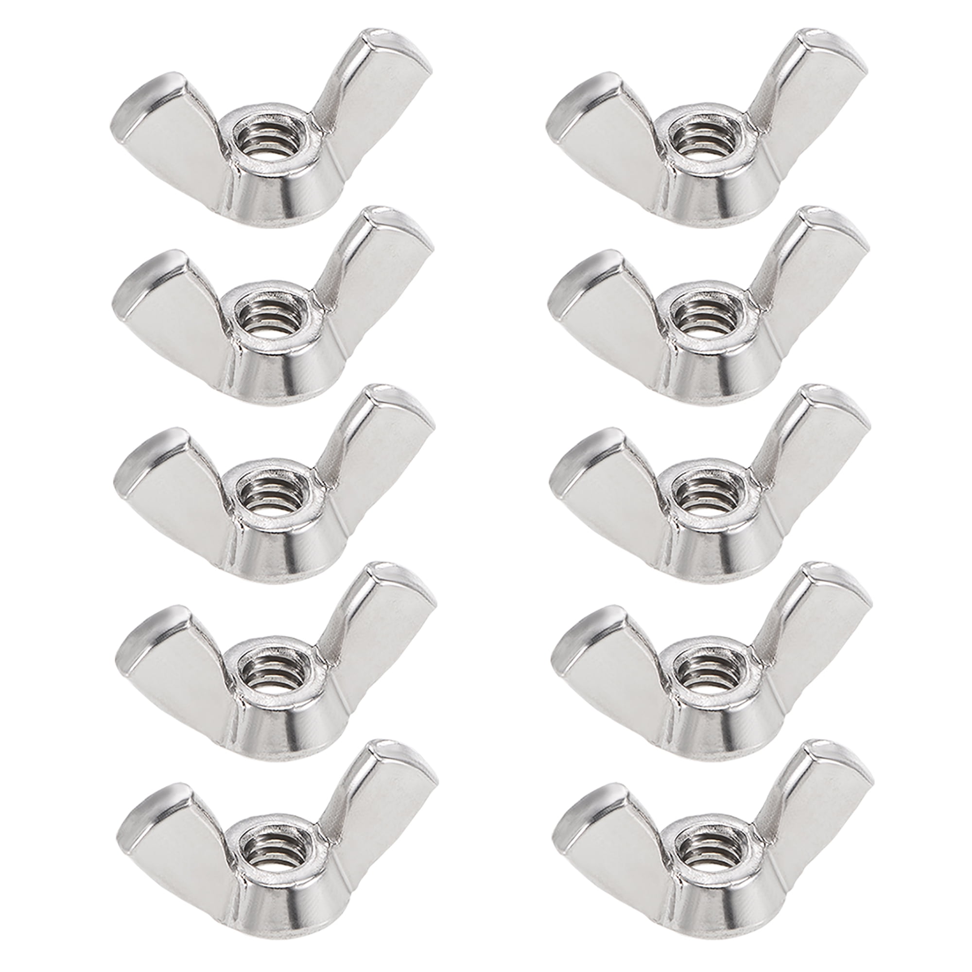 Uxcell 10-24 Wing Nuts 304 Stainless Steel Shutters Butterfly Nut Hand ...