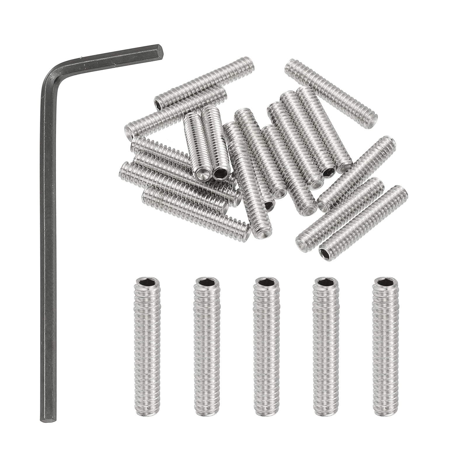 Uxcell Internal Hex Socket Set Grub Screws 304 Stainless Steel Cup ...