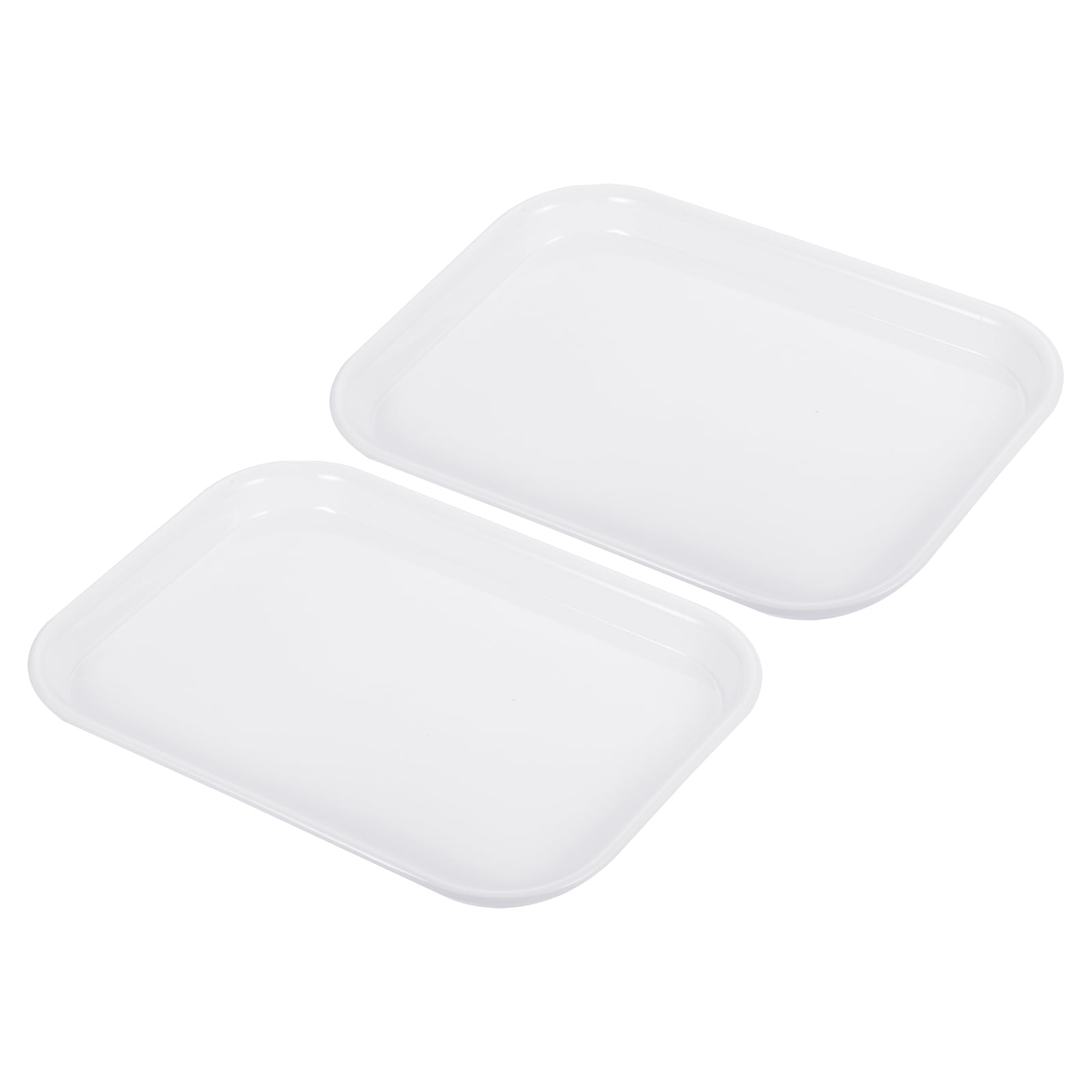 Uxcell 10.2x7.7" Fast Food Tray, 2 Pack Plastic Serving Tray Reusable ...