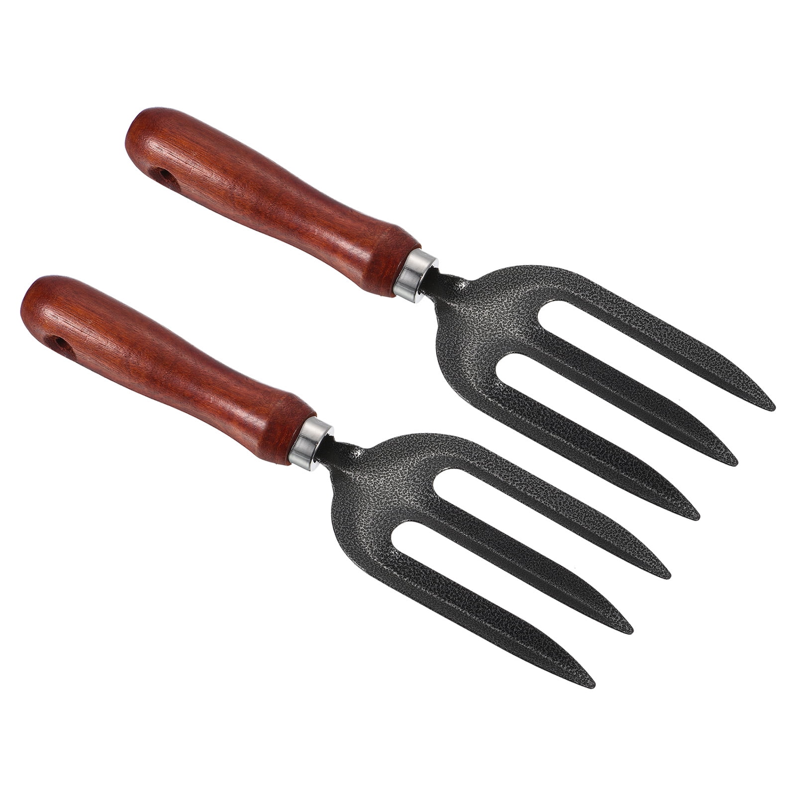 Uxcell 10.6" 3 Tines Hand Gardening Fork, Carbon Steel Thickened ...