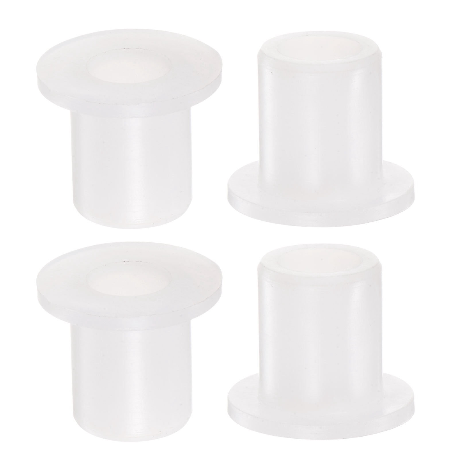 Uxcell 10.7mmx16mmx20mm Flanged Sleeve Bearings Nylon Bushings, White 4 ...
