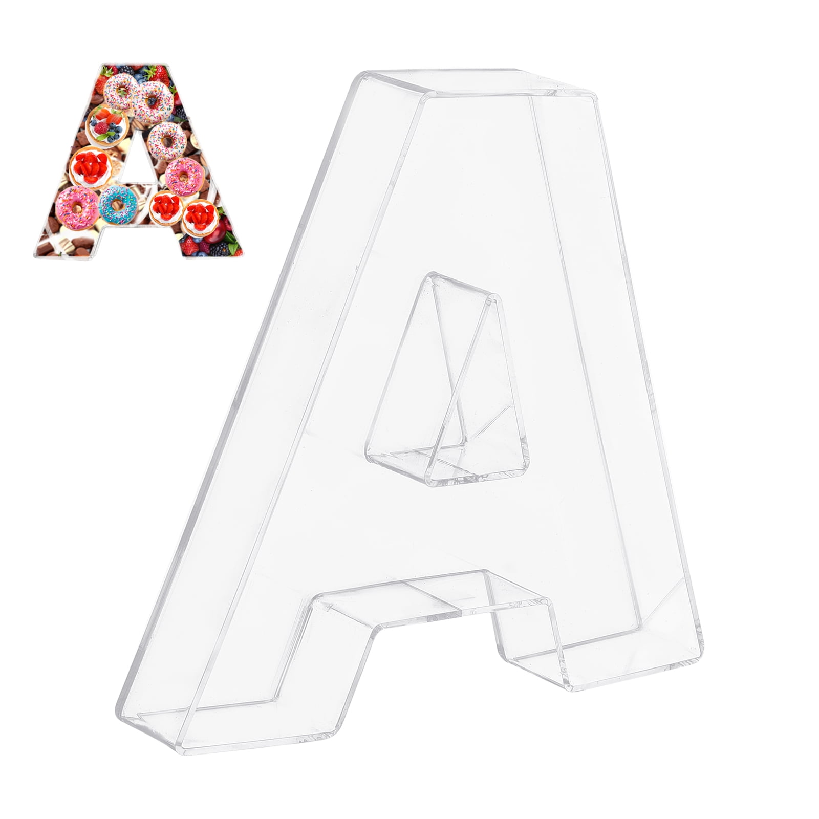 Uxcell 10" Acrylic Letter Box A, Reusable Display Fillable Tray for ...