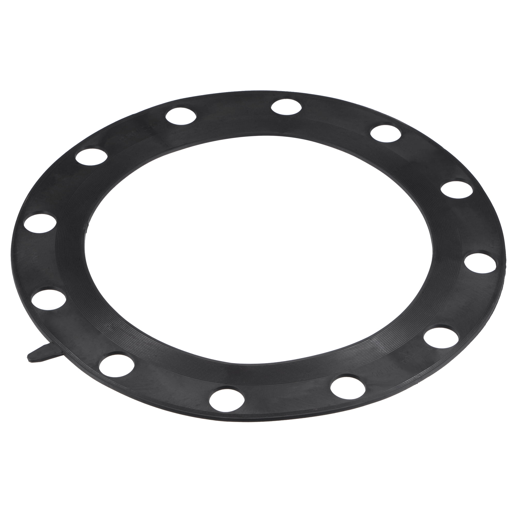 Uxcell 10" DN250 Pipe 12 Bolt Hole Full Face Rubber Flange Gasket Black ...