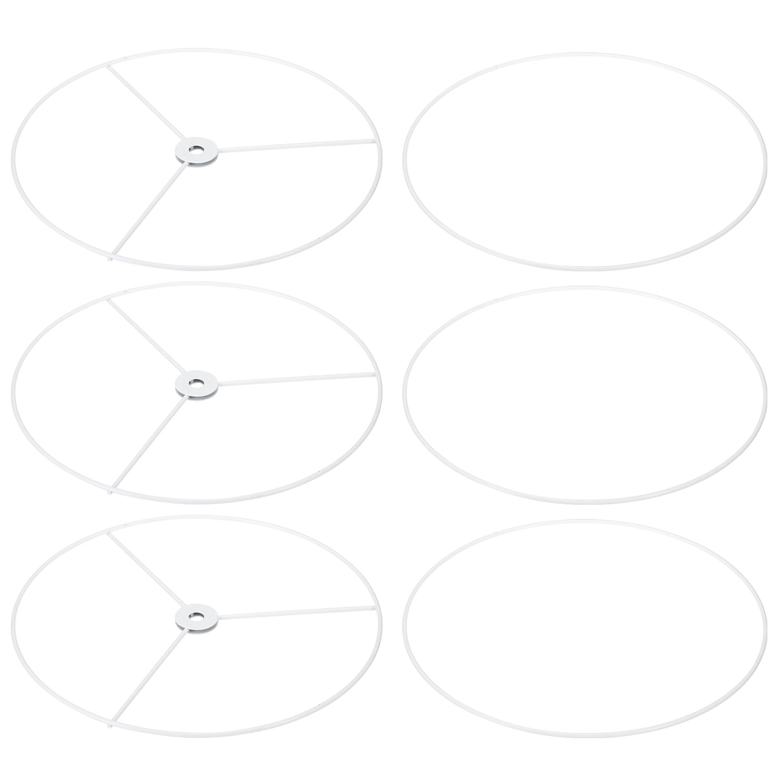 Uxcell 10" E26 E27 Lamp Shade Ring Frame, 3pcs Lampshade Holder Wire ...