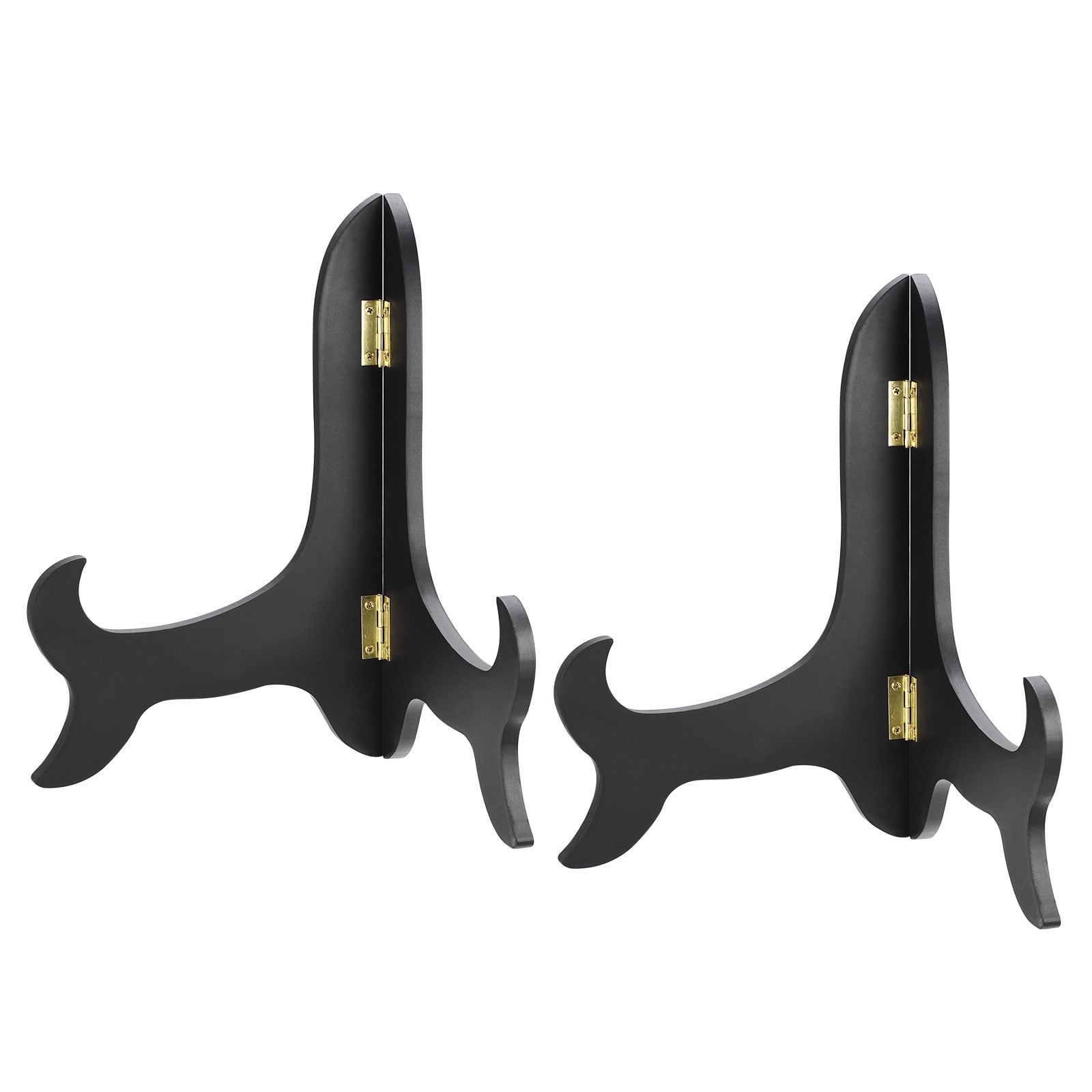 Uxcell 10" Easel Plate Holder, Wooden Folding Display Stand Black for ...