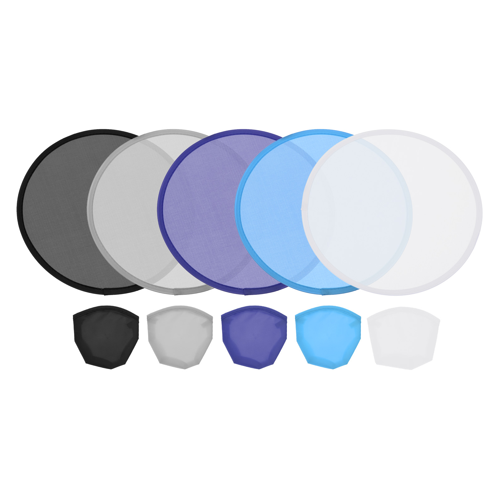 Uxcell 10" Foldable Flying Disc Folding Pocket Flying Disc Bulk Set, 5 ...