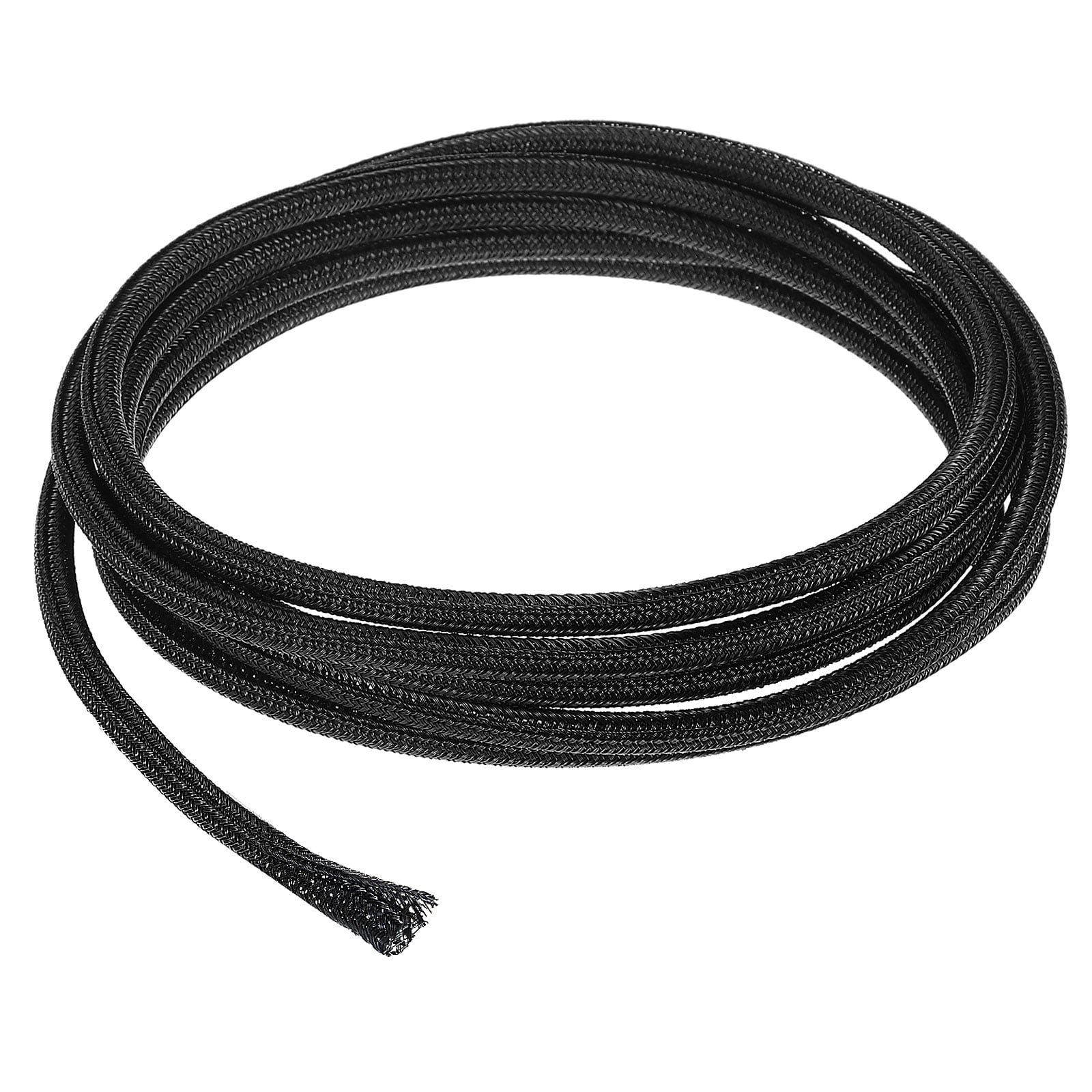 Uxcell 10 Ft - 1/4 in Expandable Braided Cable Sleeving, PET Split ...