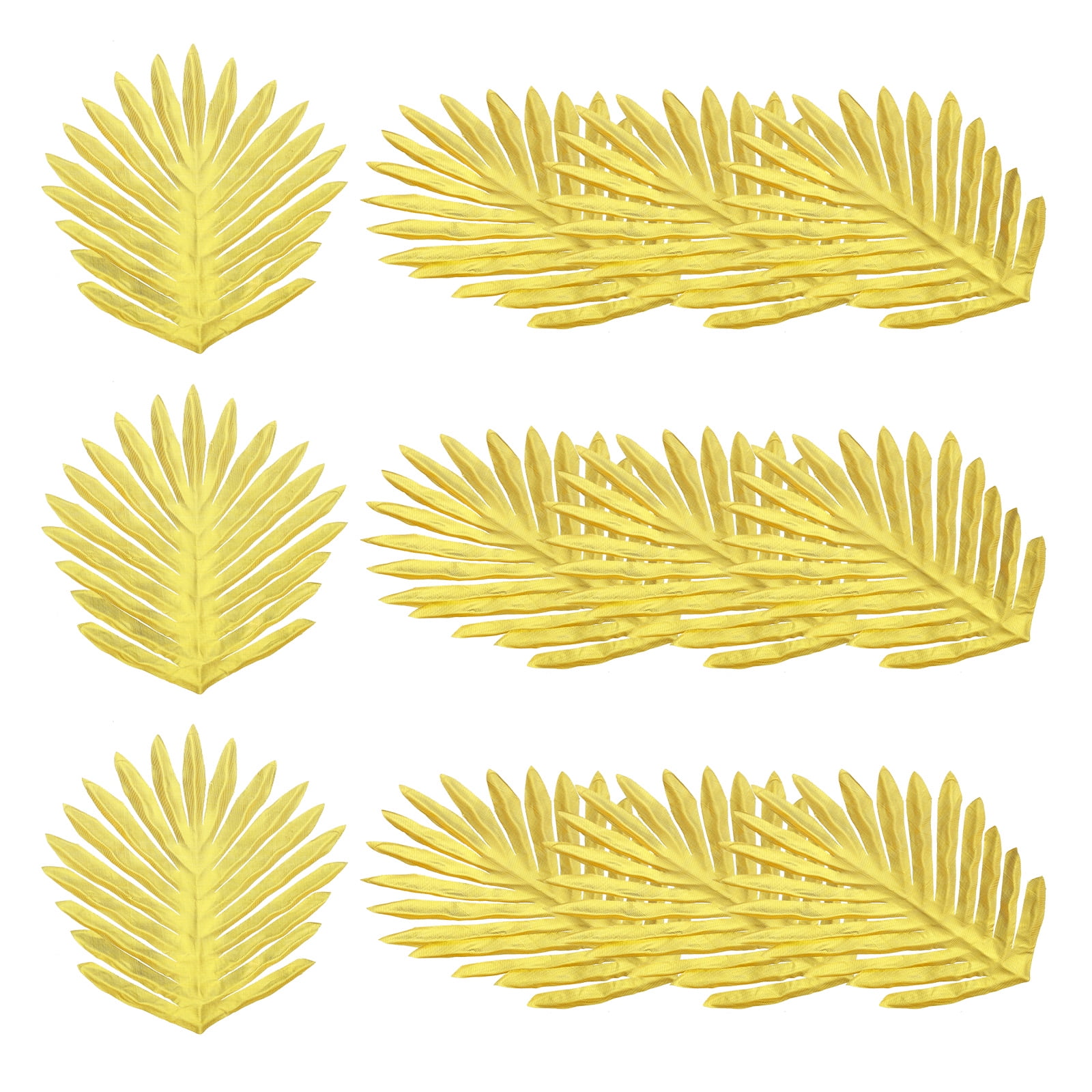 Uxcell 10" Gold Palm Leaves, 24 Pack Artificial Palm Leaves Faux Palm ...