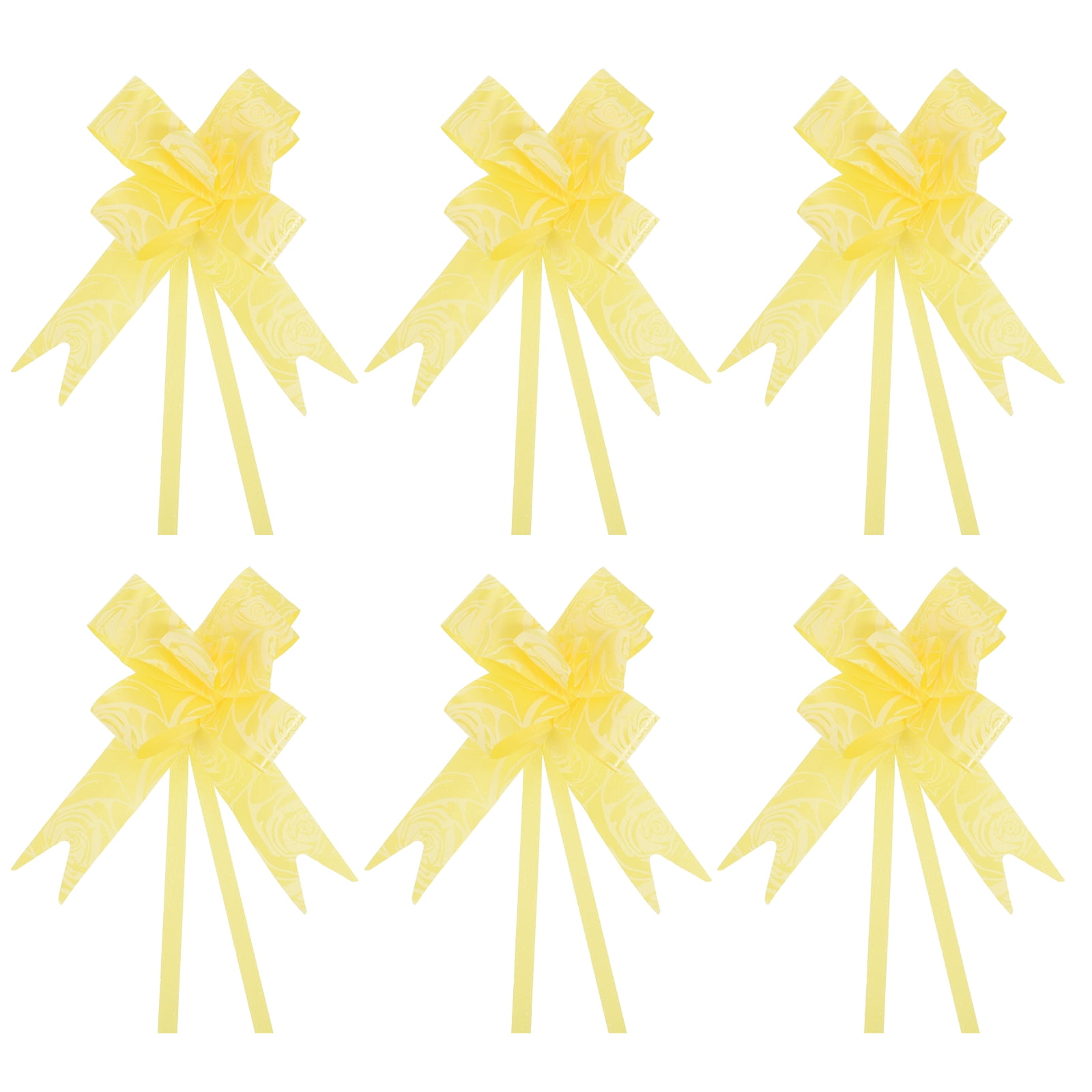Uxcell 10 Inch Pull Bows Ribbon Gift Wrapping String Rose Pattern ...