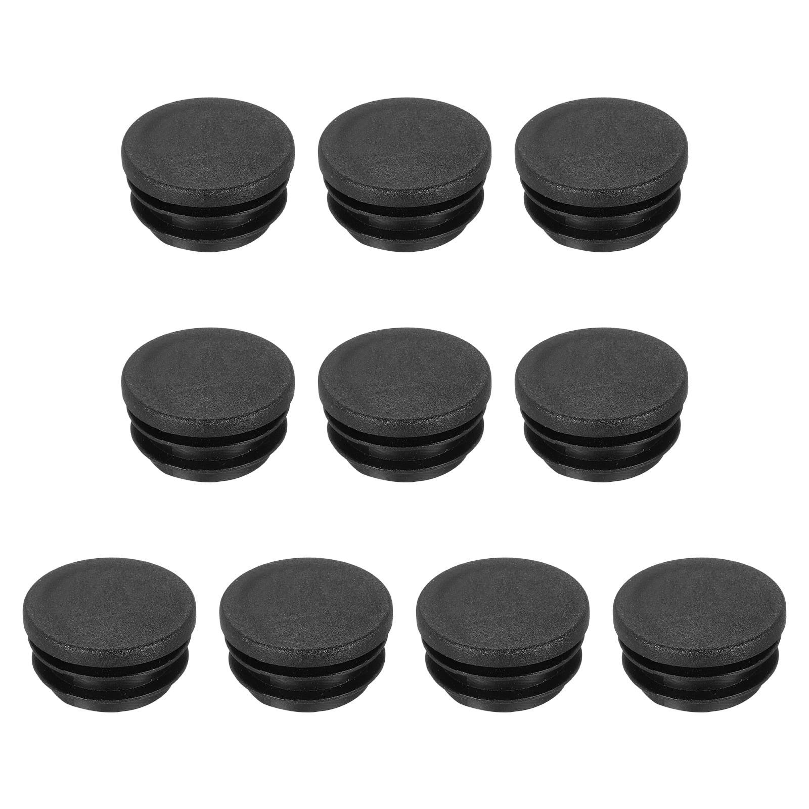 Uxcell 10 PCS 1.26"(32mm) Round Plastic Hole Plugs, Black Plastic Pipe ...