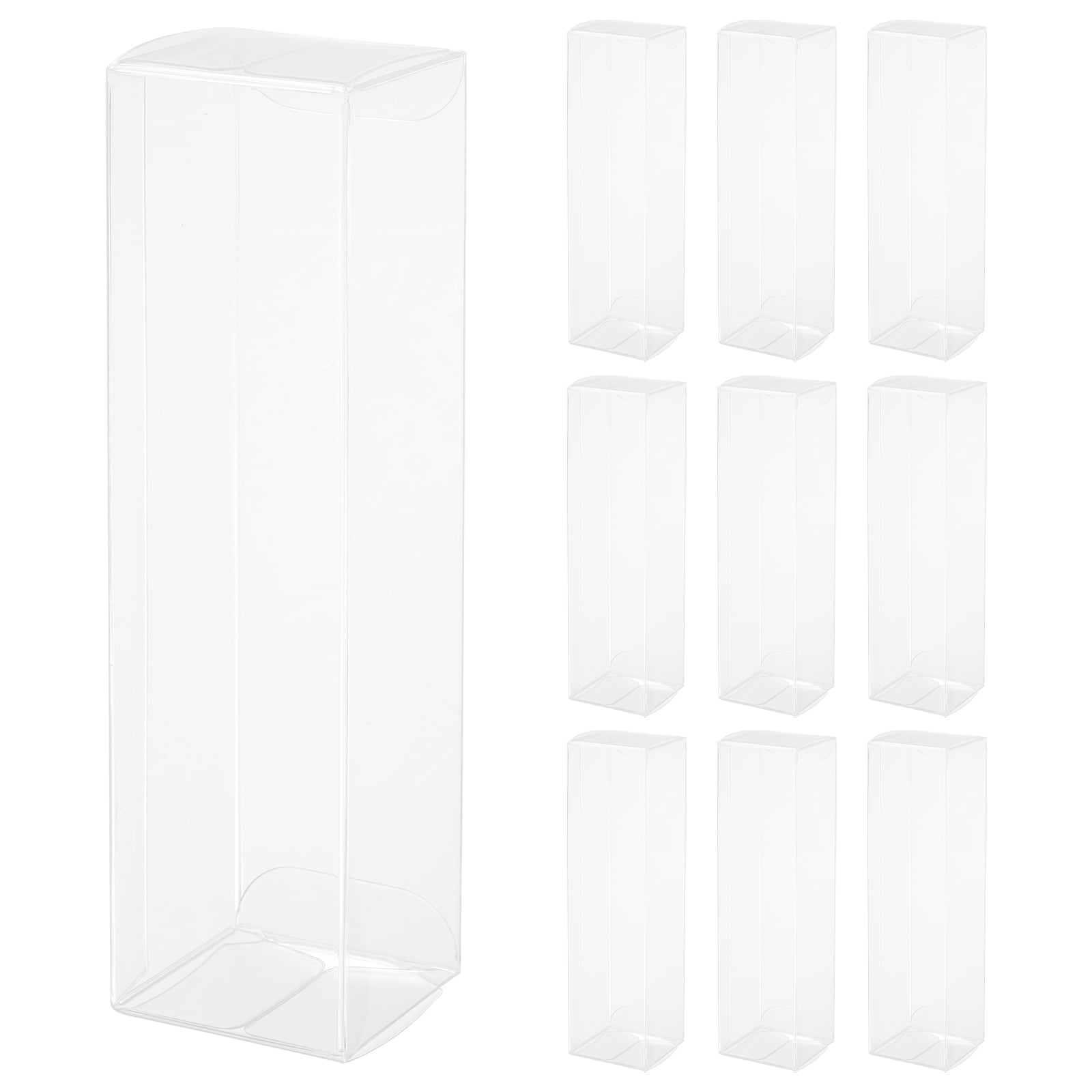 Uxcell 10 PCS Clear Gift 2"x1.6"x6.4" Transparent Candy Box Plastic ...