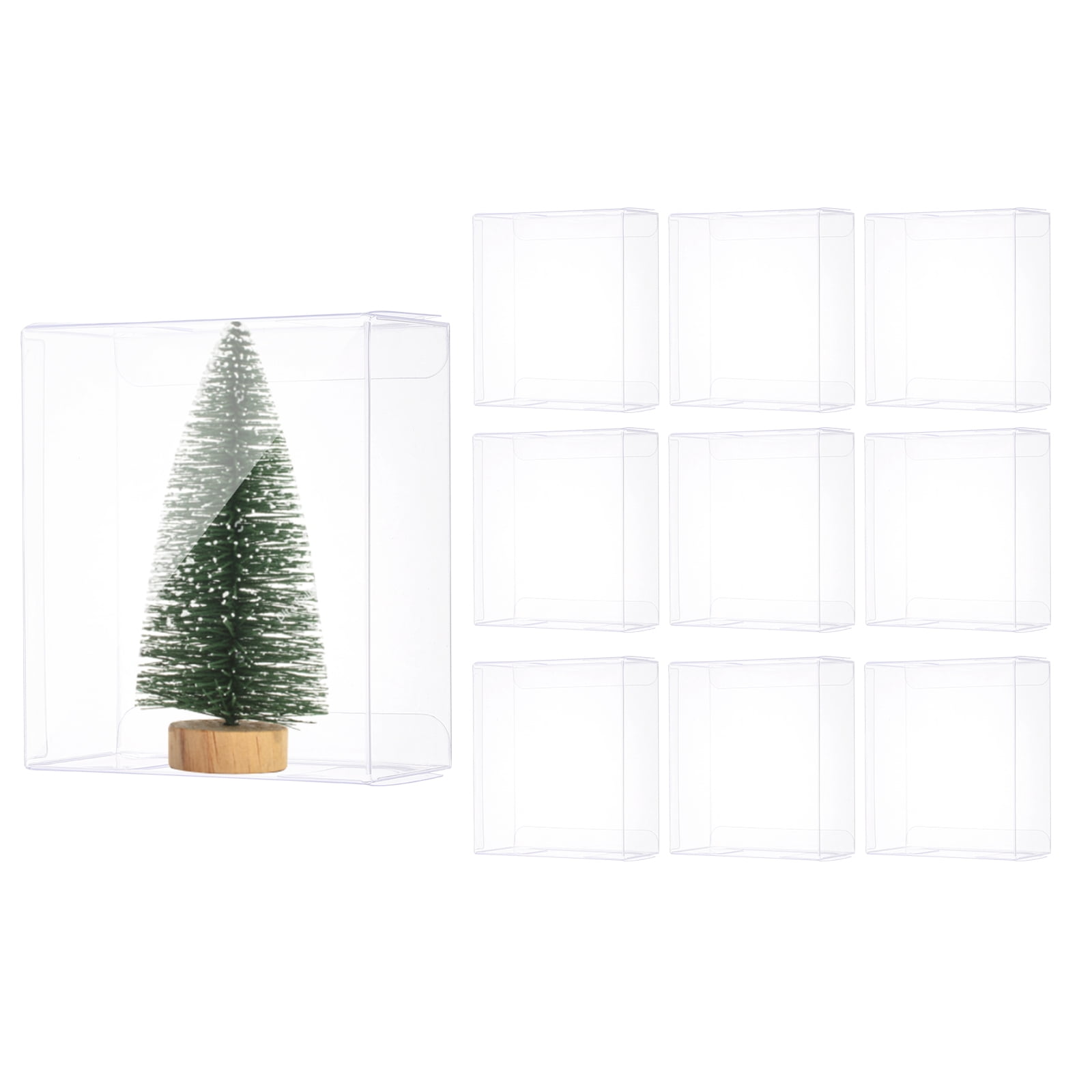 Uxcell 10 PCS Clear Gift Box 4.1"x1.9"x4.7" Transparent Candy Box ...