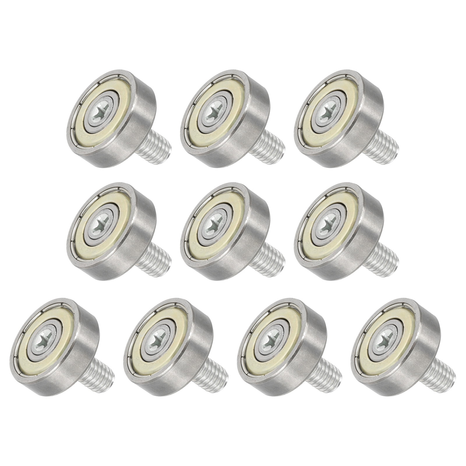 Uxcell 10 PCS Drawer Rollers 2x19mm Steel Bearing Roller Drawer Pulley ...