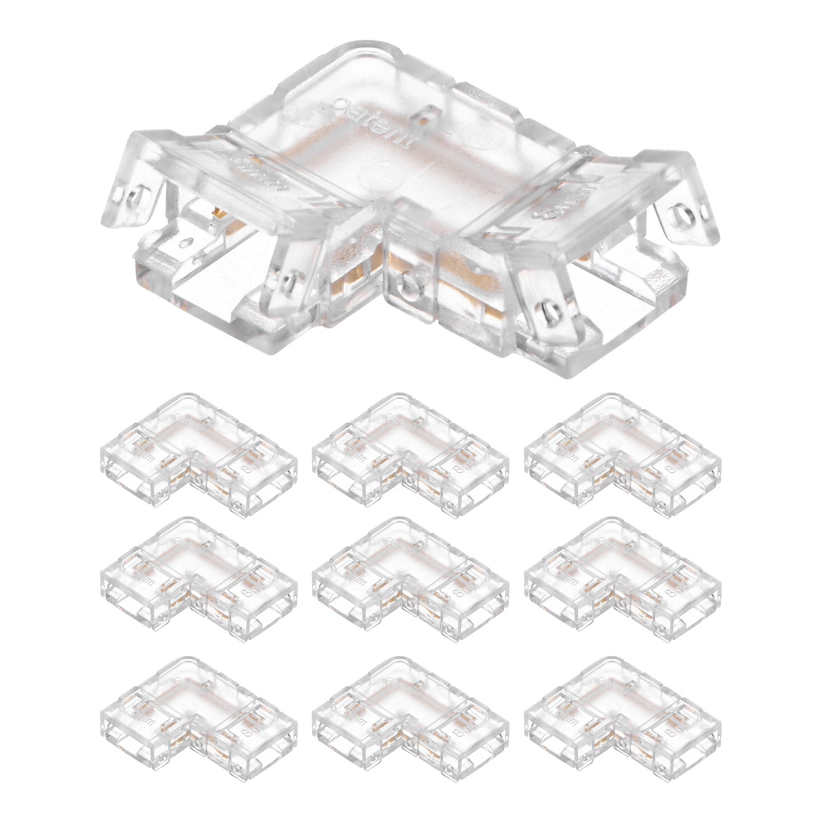 Uxcell 10-Pack 2-Pin 8mm LED Strip Lights Connectors for Single Color ...