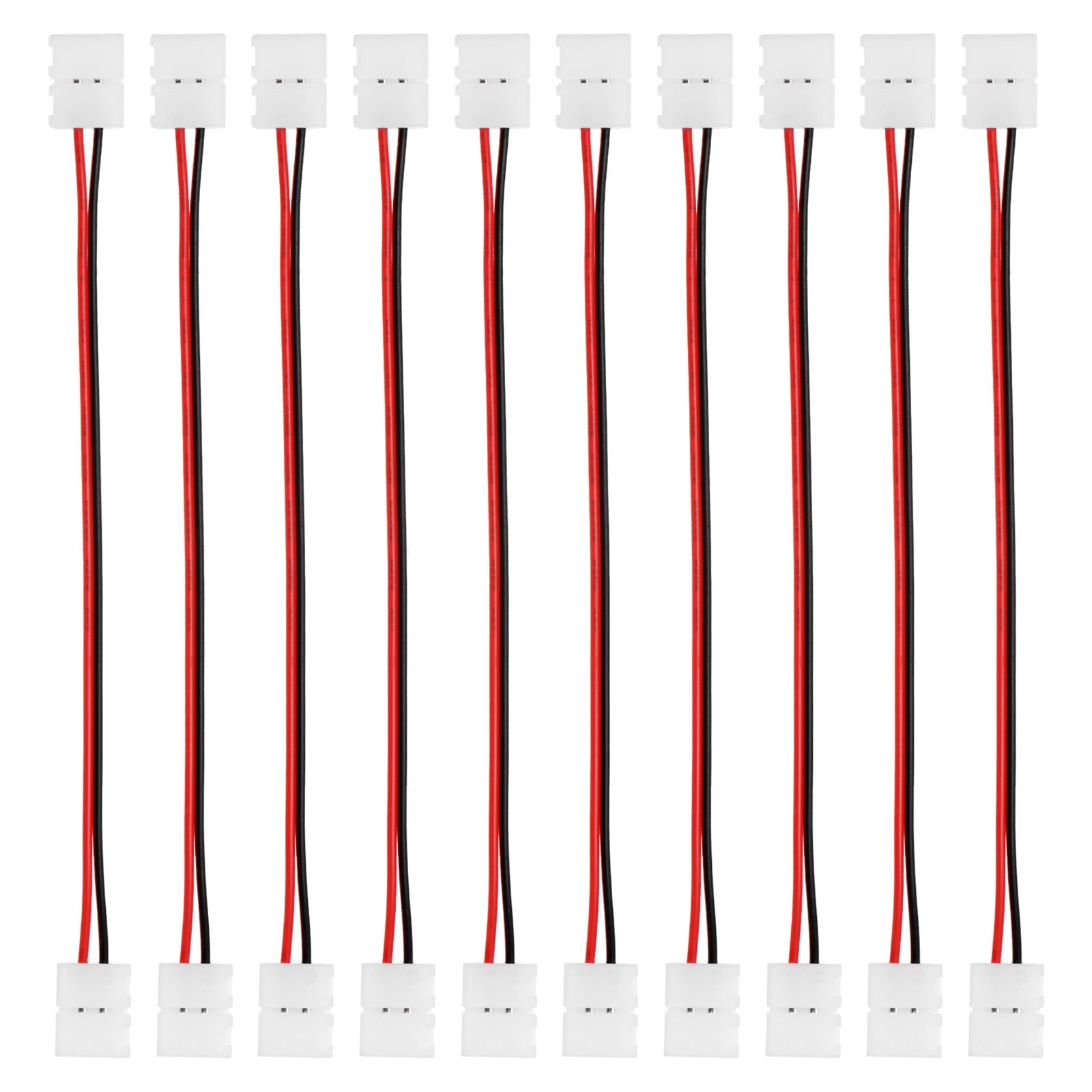 Uxcell 10-Pack 2-Pin LED Strip Lights Connectors for 8mm 3528 5050 ...