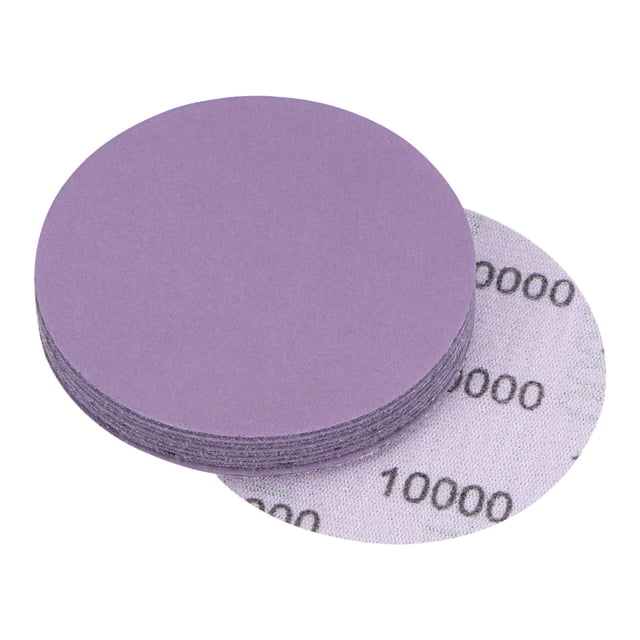 Uxcell 10 Pack 3-Inch Purple Sanding Discs 10000 Grits Hook & Loop ...