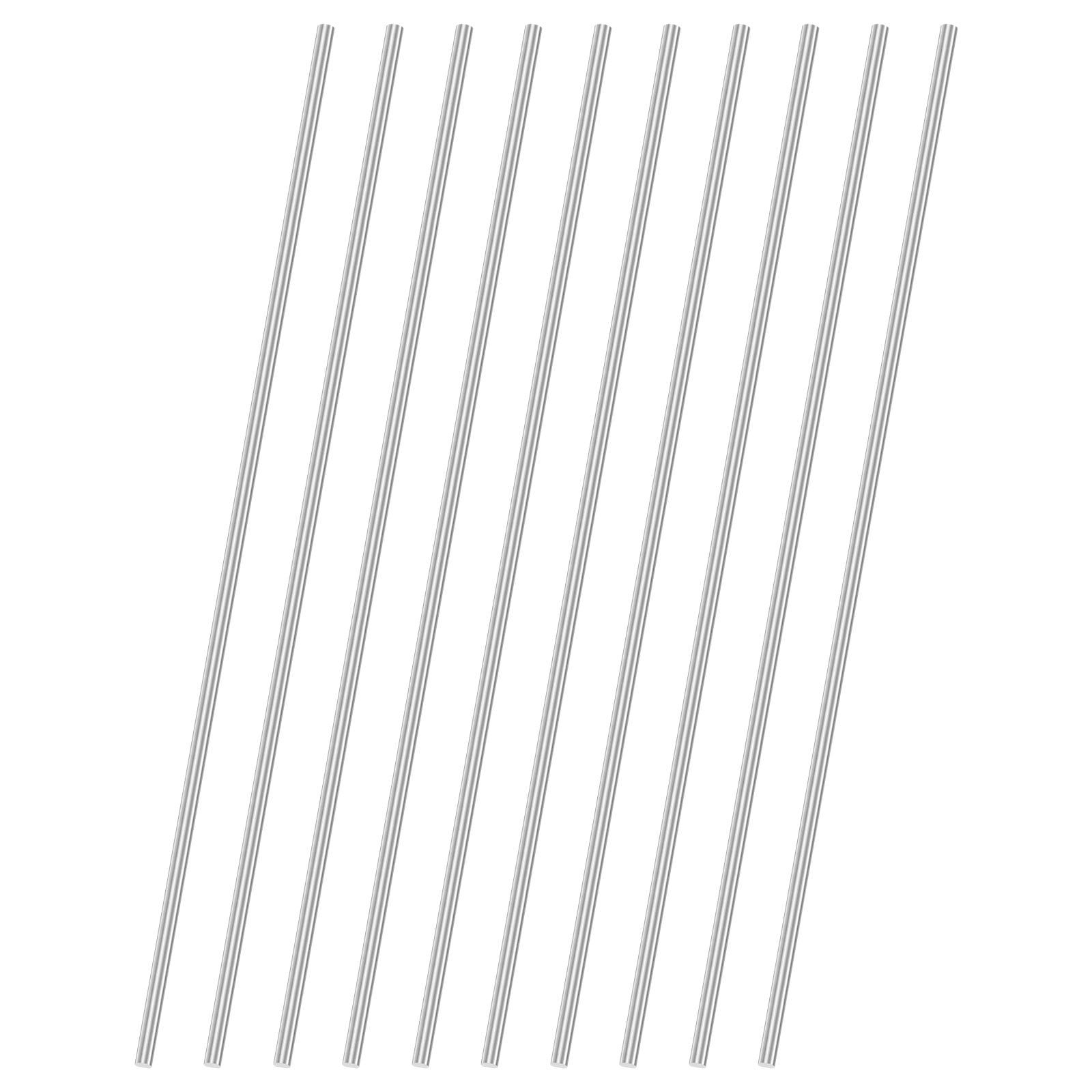 Uxcell 10-Pack 304 Stainless Steel Solid Round Rod, 3x200mm Metal Solid ...
