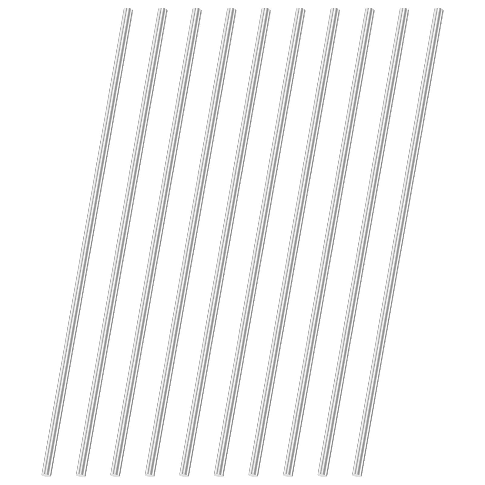 Uxcell 10-Pack 304 Stainless Steel Solid Round Rod, 6x300mm Metal Solid ...