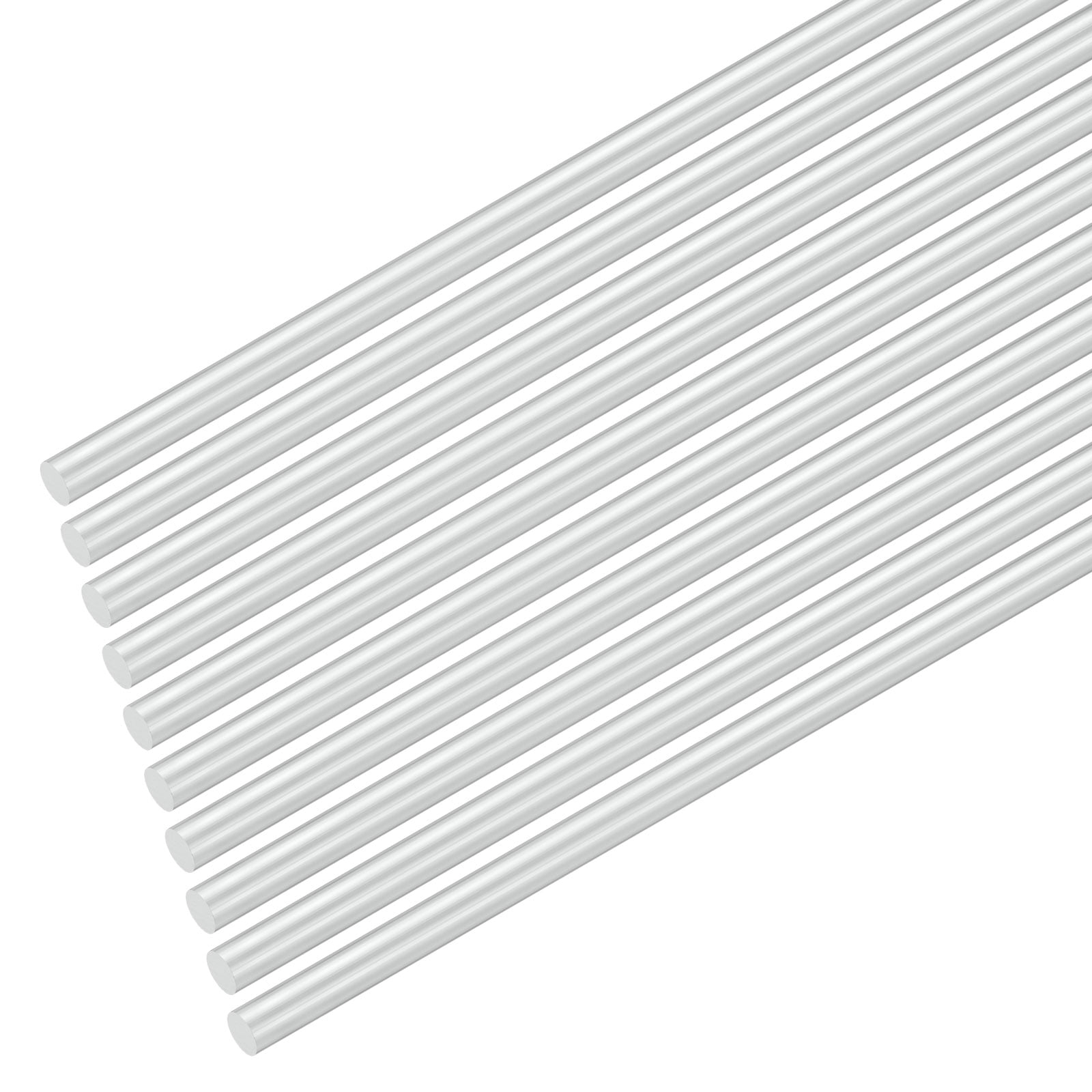 Uxcell 10-Pack Aluminum Round Rod 6mm x 300mm 6061 Aluminum for DIY ...