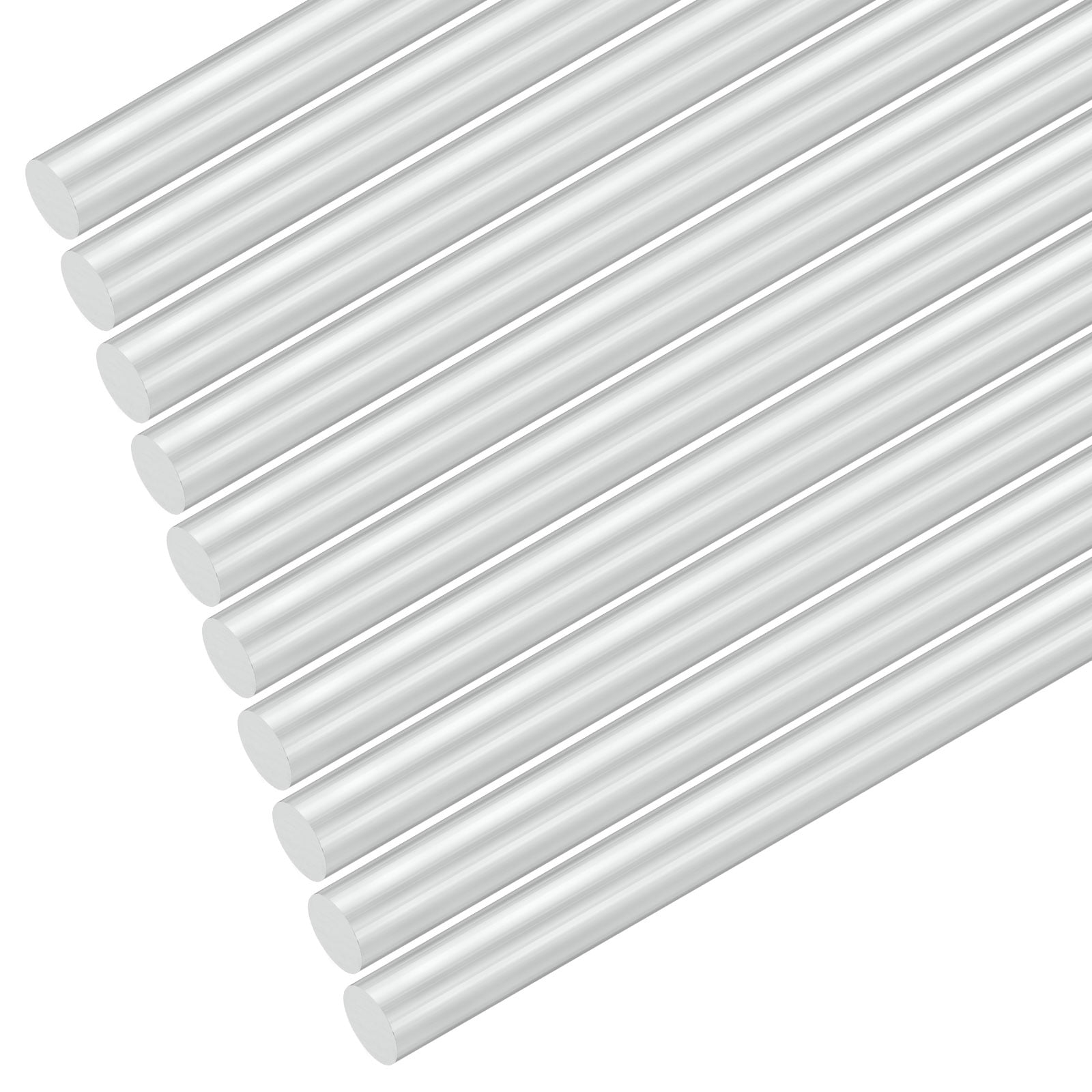 Uxcell 10-Pack Aluminum Round Rod 8mm x 200mm 6061 Aluminum for DIY Crafts - Walmart.com