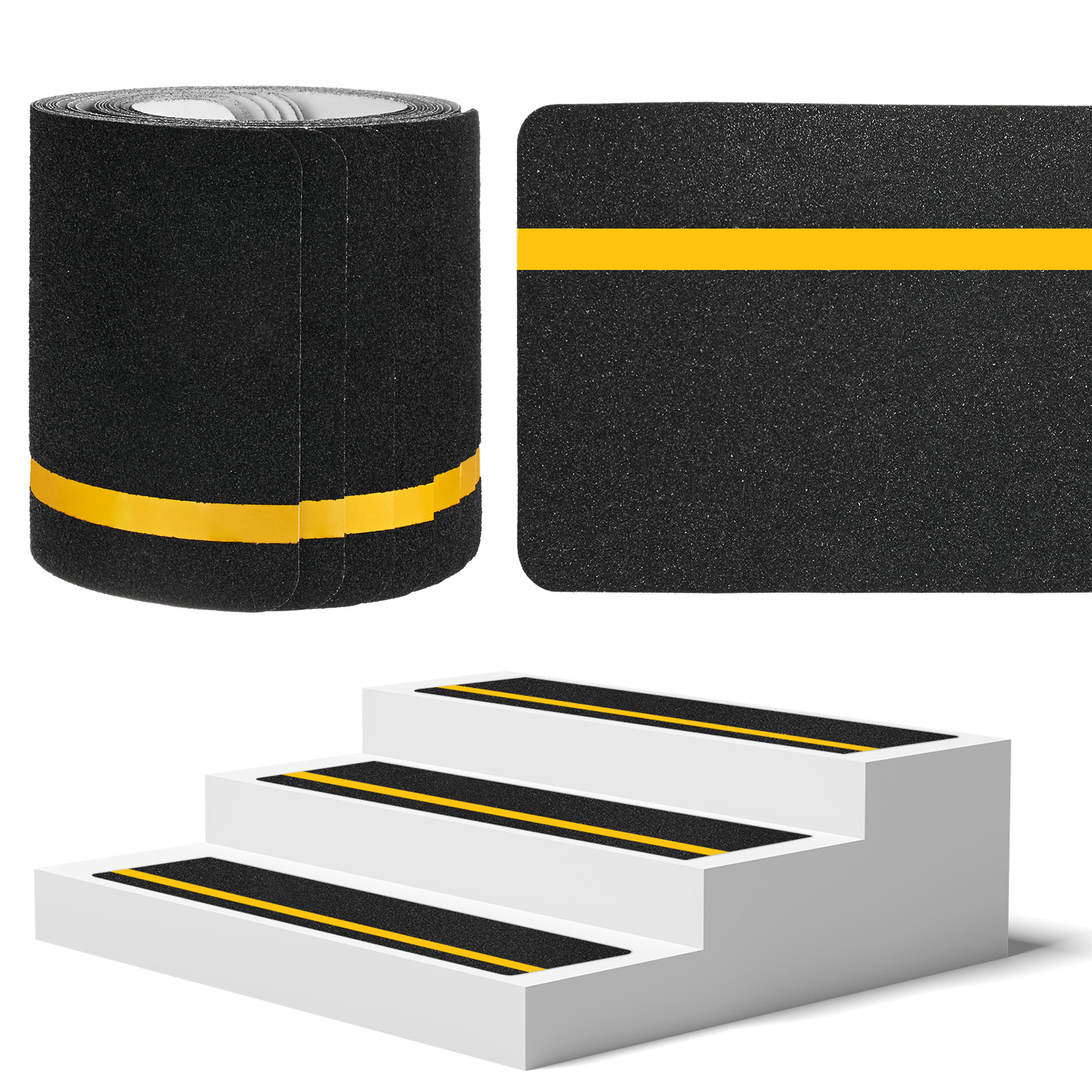 Uxcell 10-Pack Anti Slip Traction Tape 24 Inch X 6 Inch Best Grip Tape ...