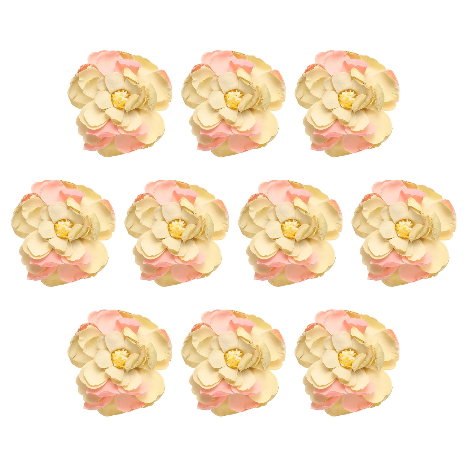 Uxcell 10-Pack Artificial Peonies Heads, Silk Faux Rose Head [8cm ...
