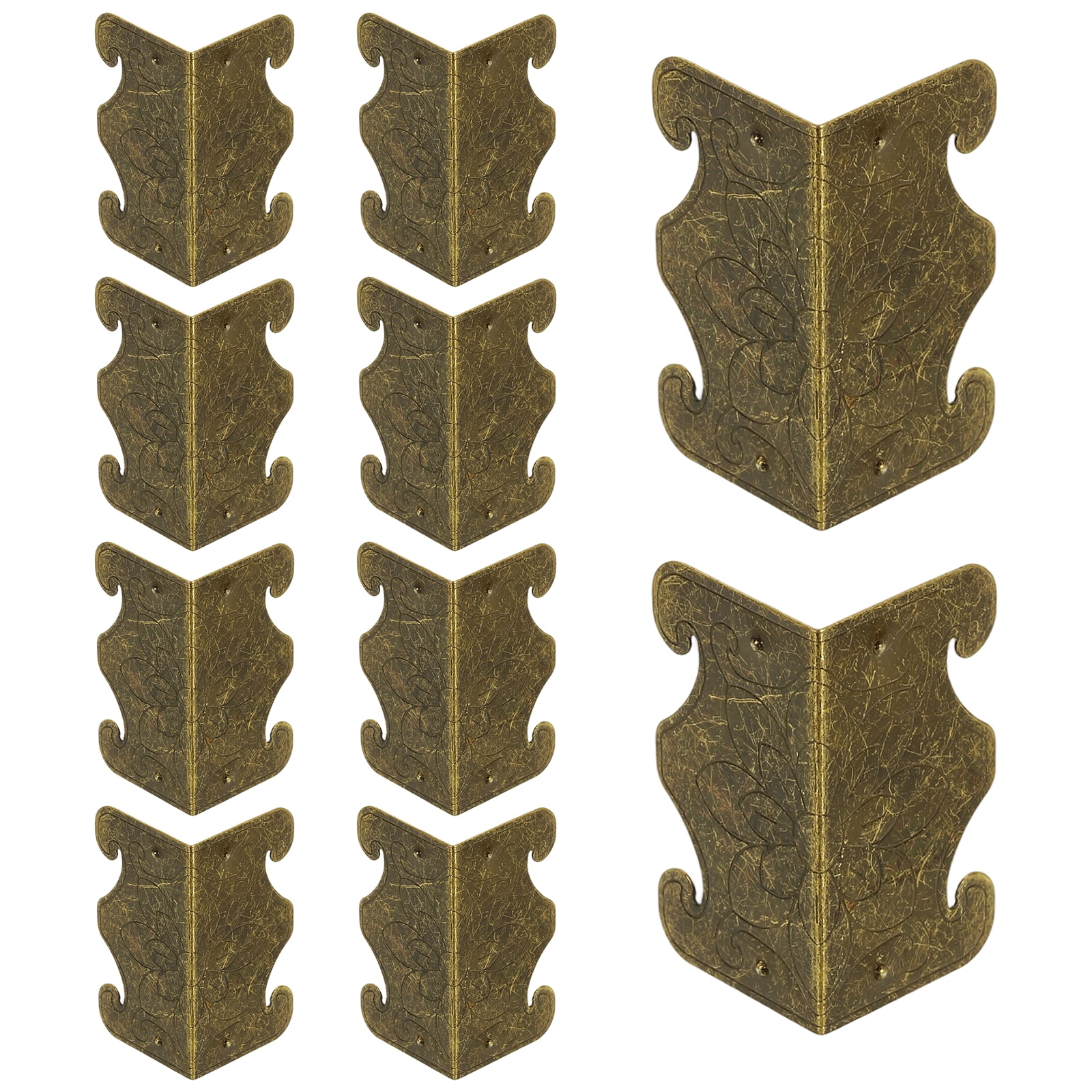 Uxcell 10 Pack Baseboard Corner Protectors, Decorative Vintage Metal ...