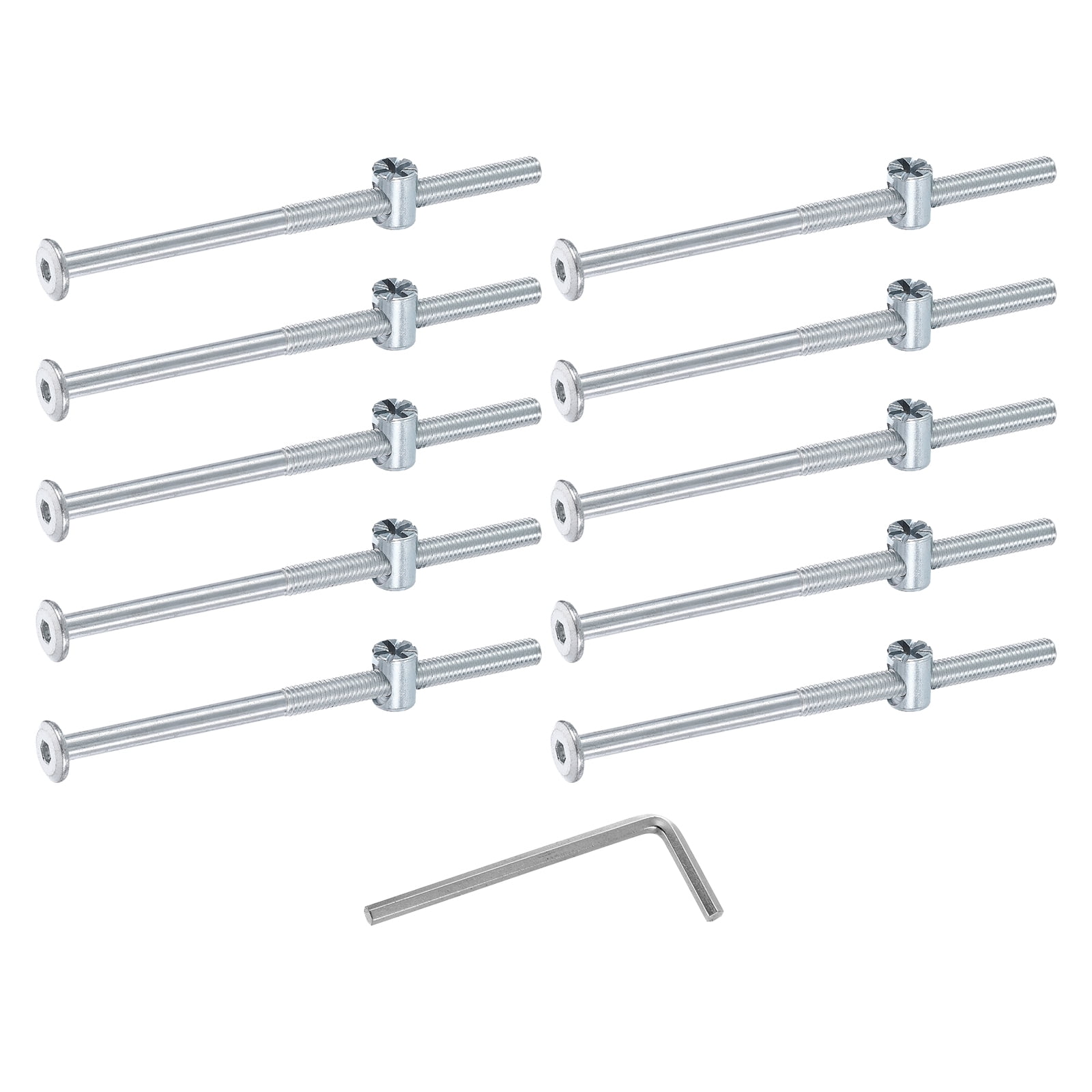 Uxcell 10 Pack Bed Frame Bolts, M6 x 110mm Hex Socket Head Screws Bolts ...