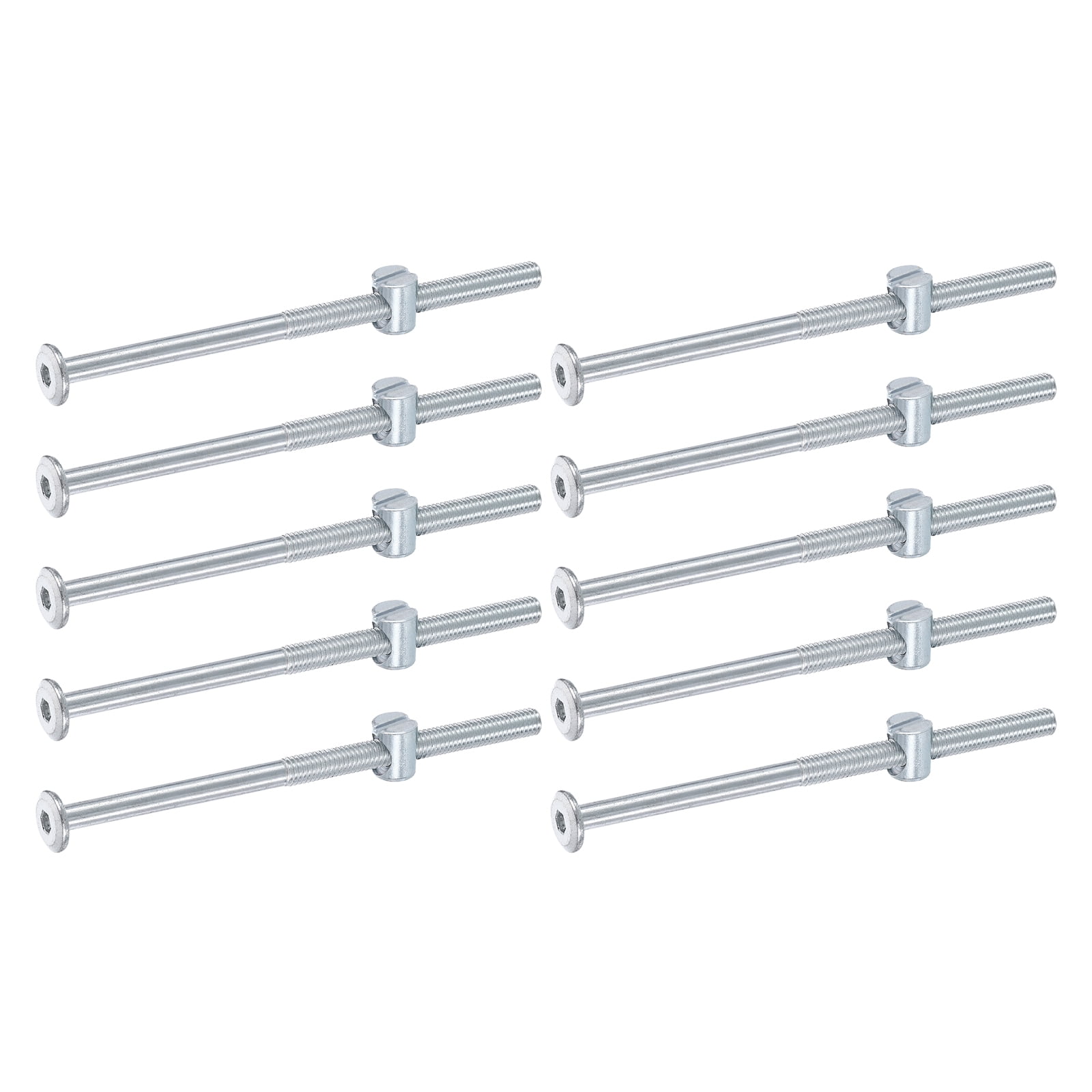 Uxcell 10 Pack Bed Frame Bolts, M6 x 110mm Hex Socket Head Screws Bolts ...
