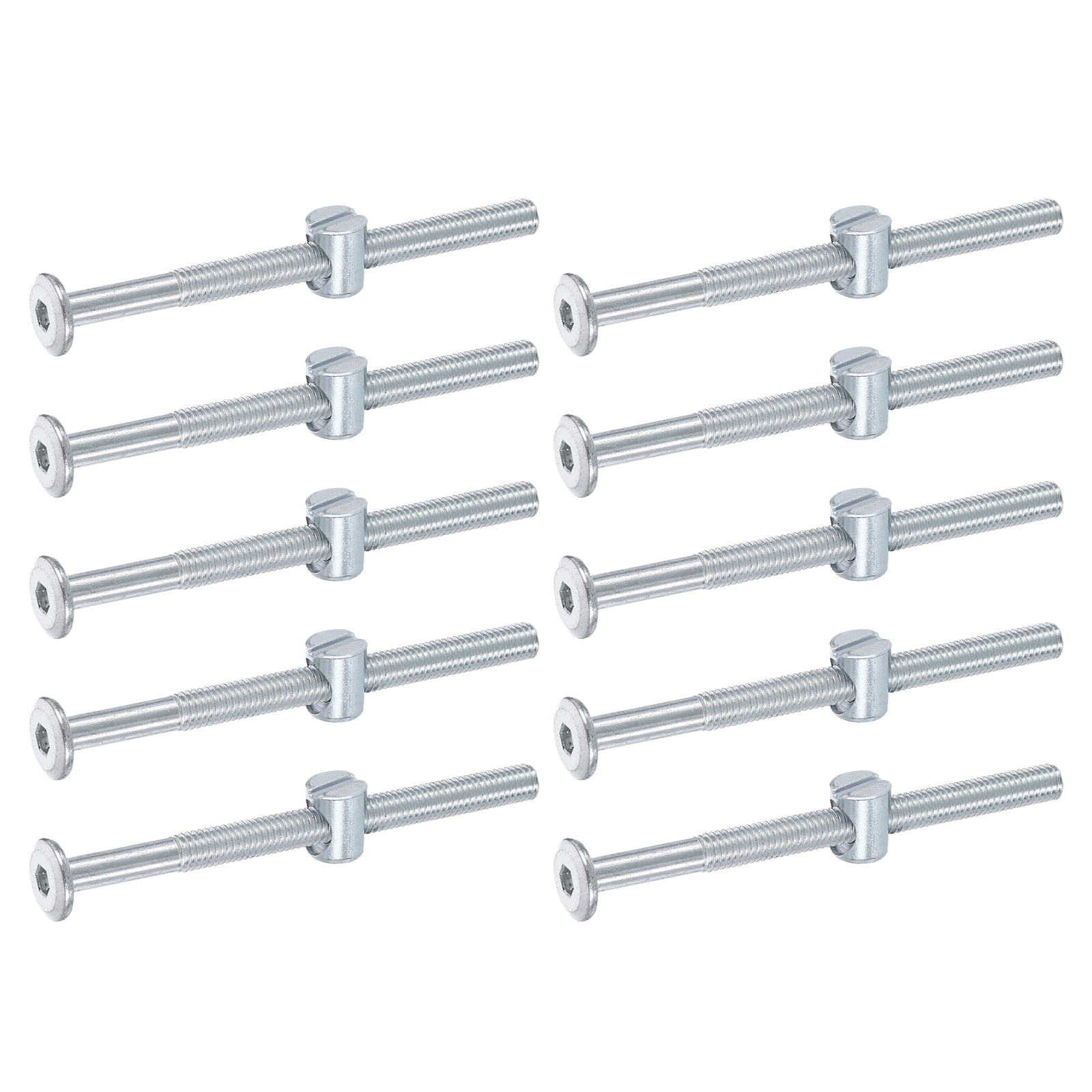 Uxcell 10 Pack Bed Frame Bolts, M6 x 80mm Hex Socket Head Screws Bolts ...