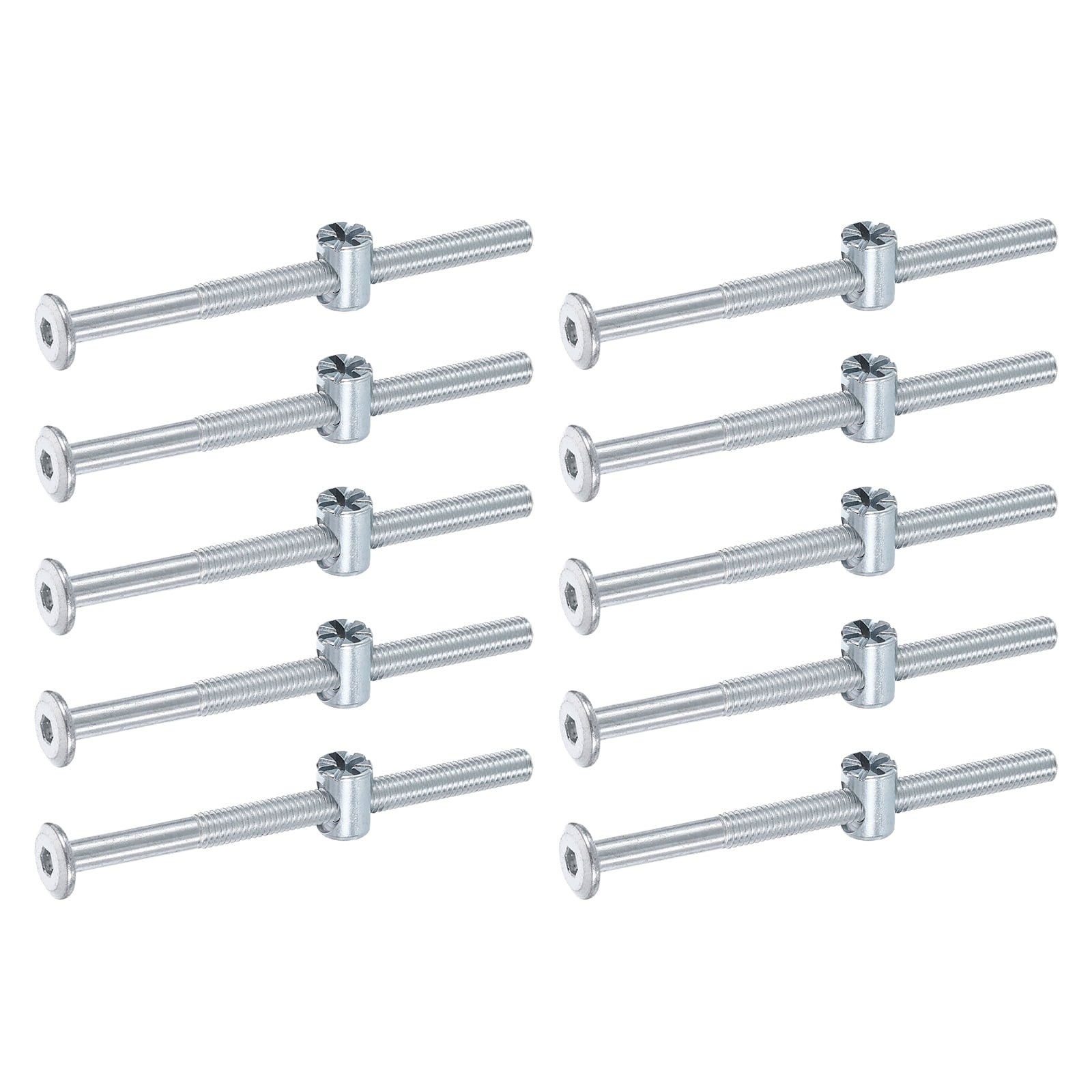 Uxcell 10 Pack Bed Frame Bolts, M6 x 85mm Hex Socket Head Screws Bolts ...