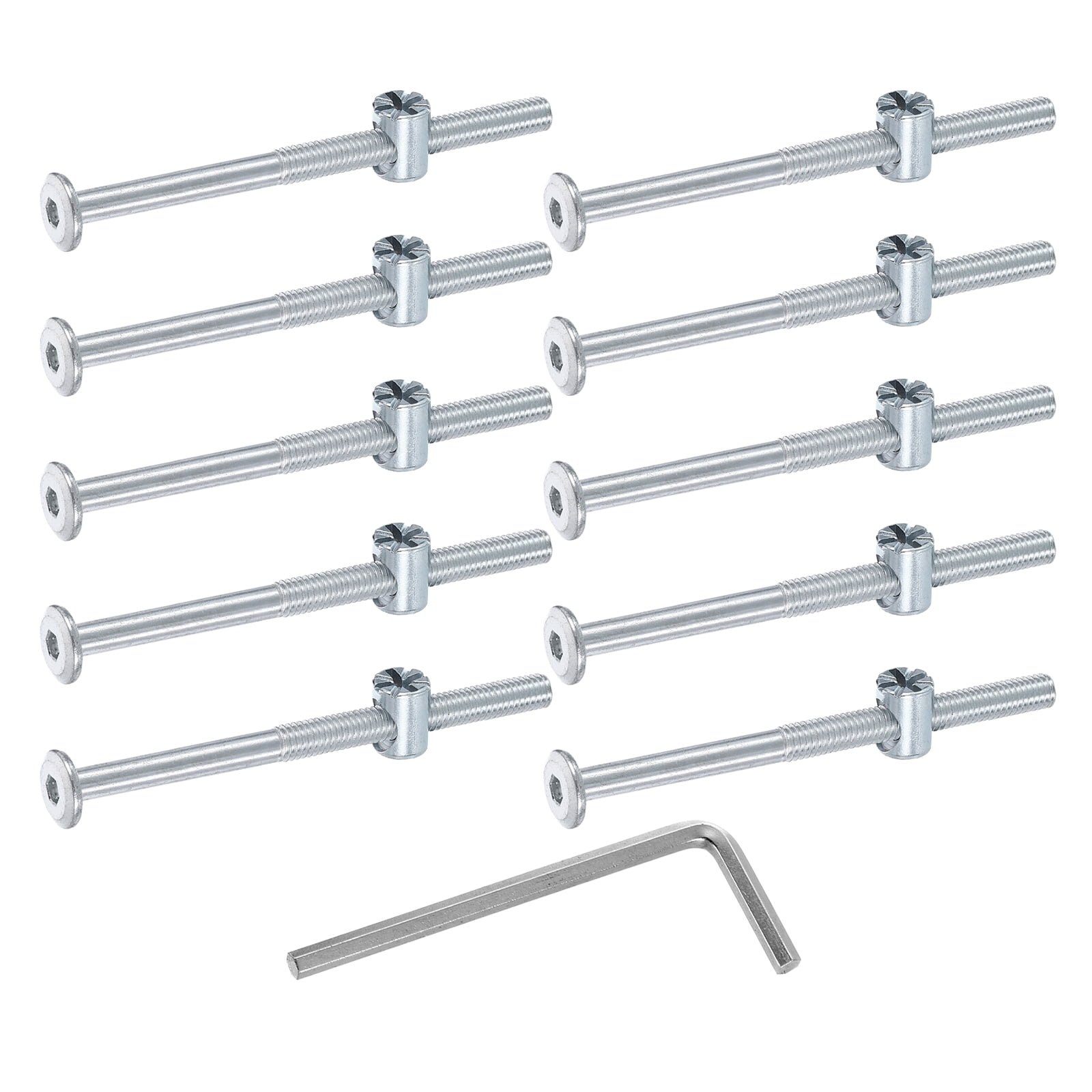 Uxcell 10 Pack Bed Frame Bolts, M6 x 85mm Hex Socket Head Screws Bolts ...