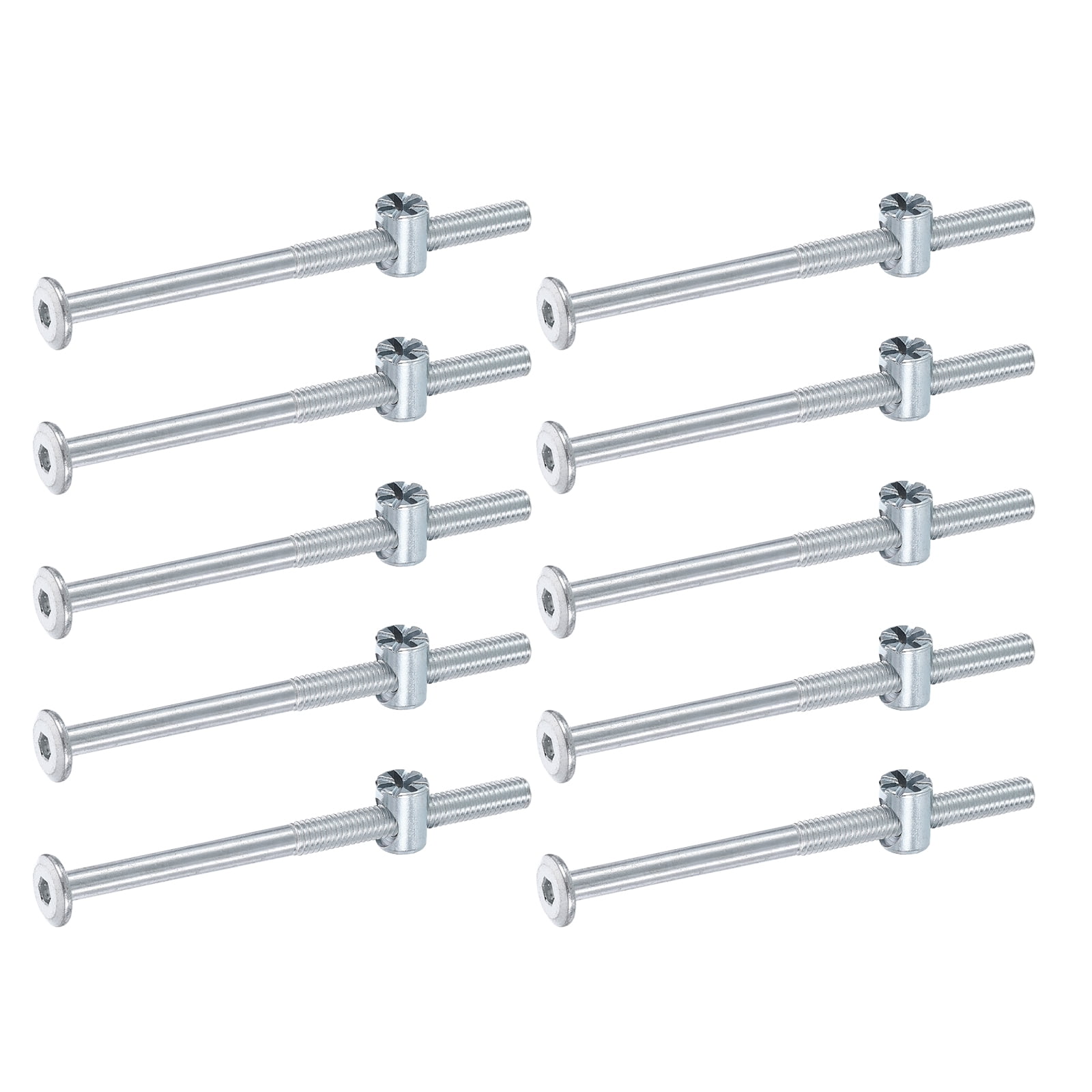 Uxcell 10 Pack Bed Frame Bolts, M6 x 90mm Hex Socket Head Screws Bolts ...