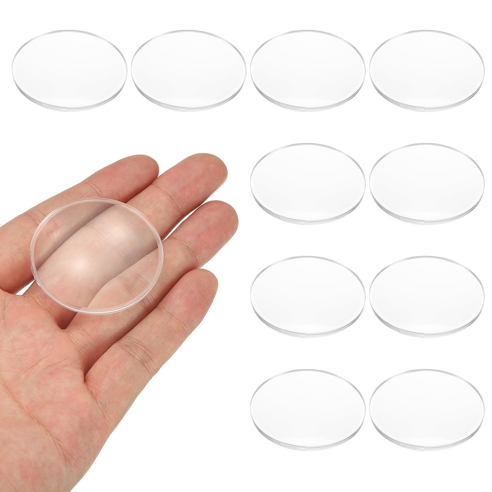 Uxcell 10 Pack Biconvex Lens, 42mm Dia. 75mm Focal Length Optical ...