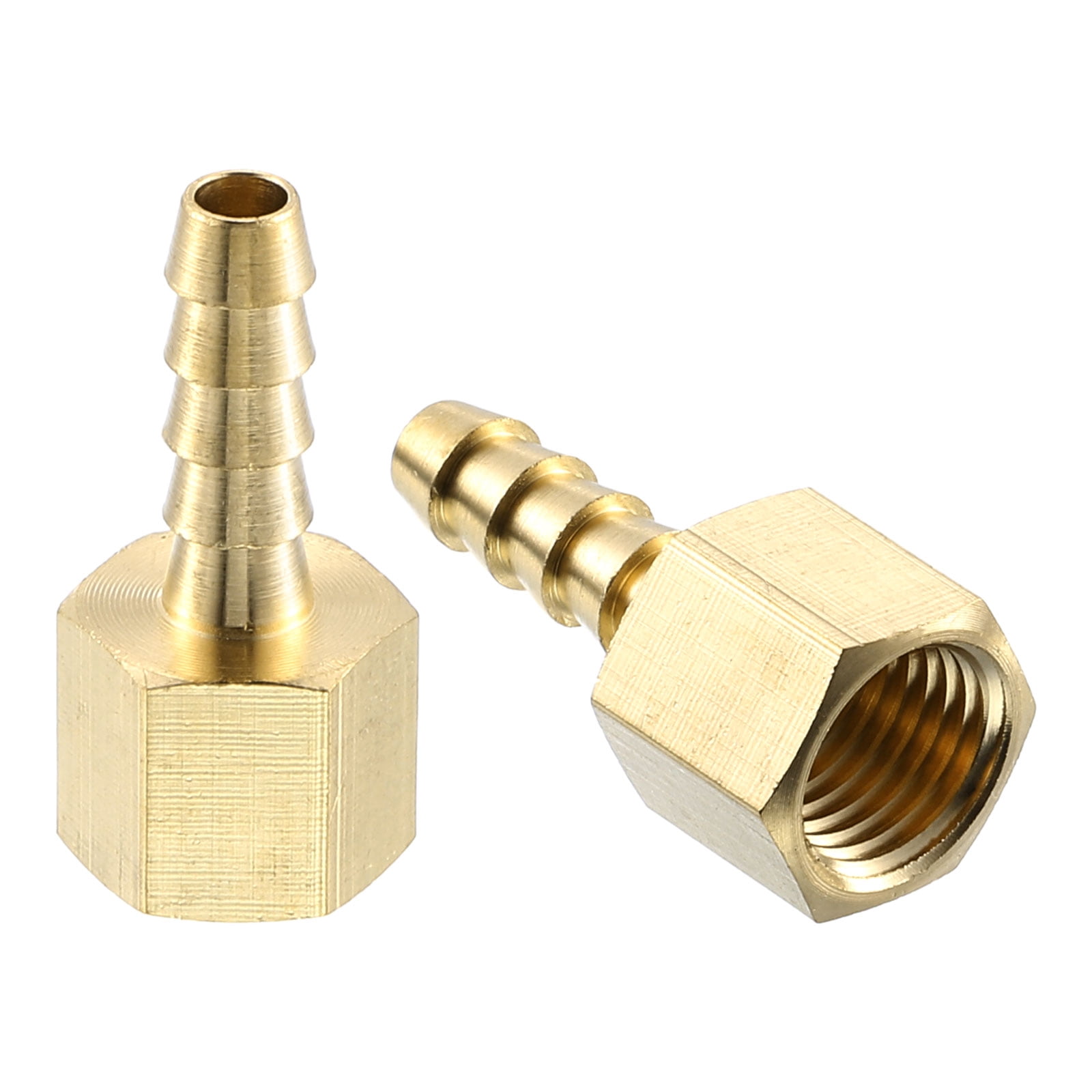 Uxcell 10 Pack Brass Hose Barb Fitting, 1/4" Bard x 1/4" NPT Female ...