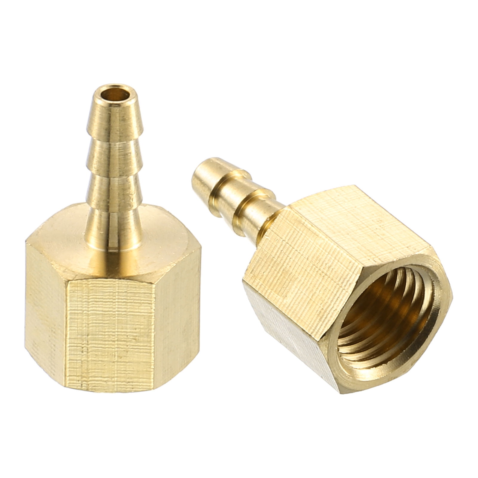 Uxcell 10 Pack Brass Hose Barb Fitting, 3/16" Bard x 1/4" NPT Female ...