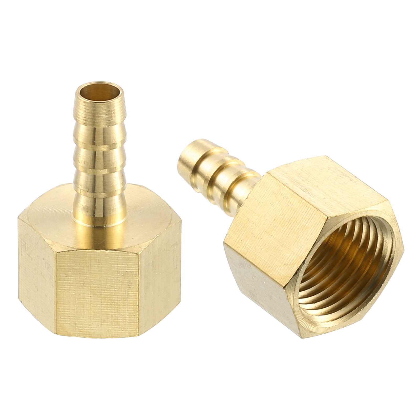 Uxcell 10 Pack Brass Hose Barb Fitting, 5/16" Bard x 1/2" NPT Female ...